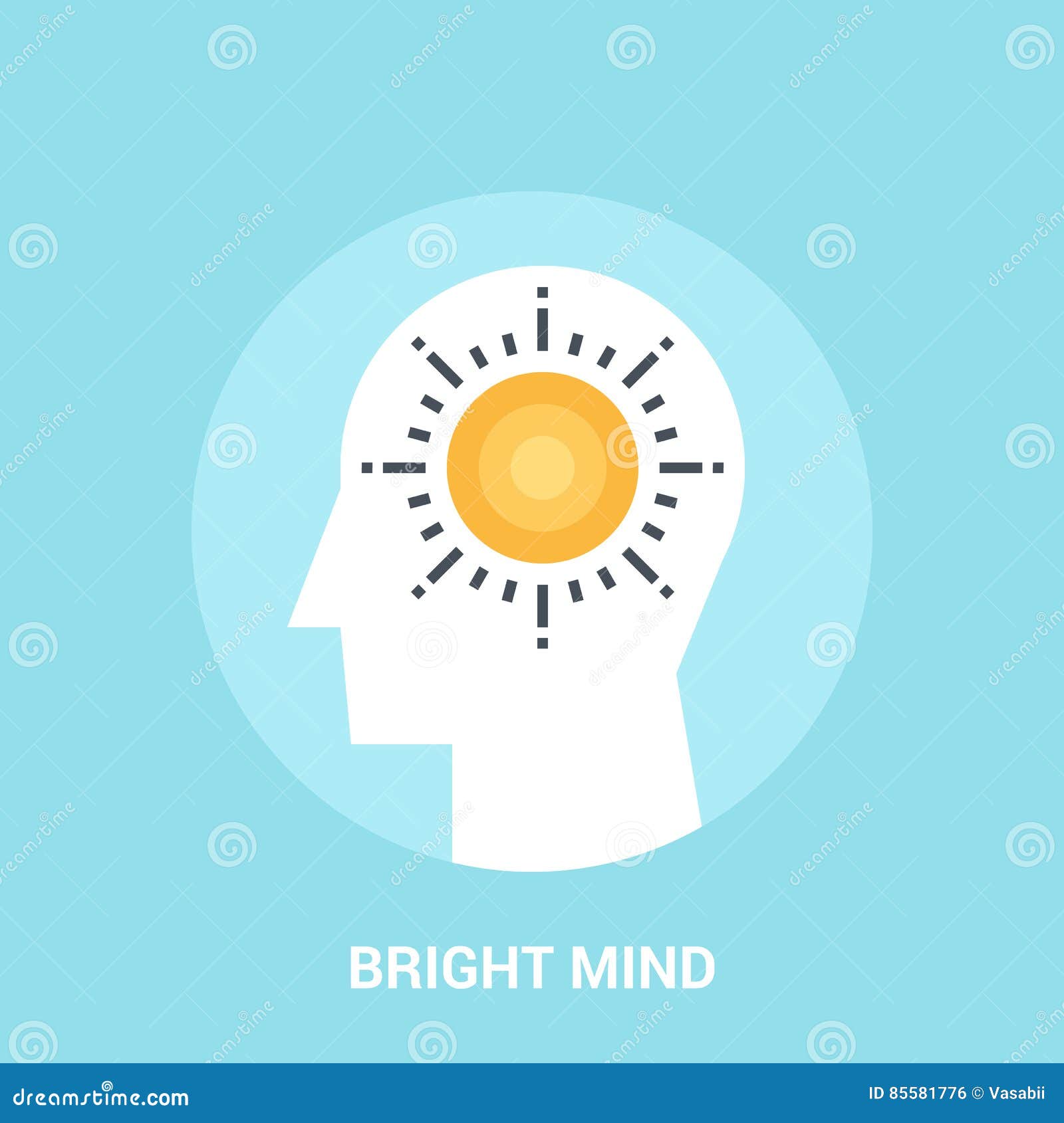 Bright mind icon concept stock vector. Illustration of development ...