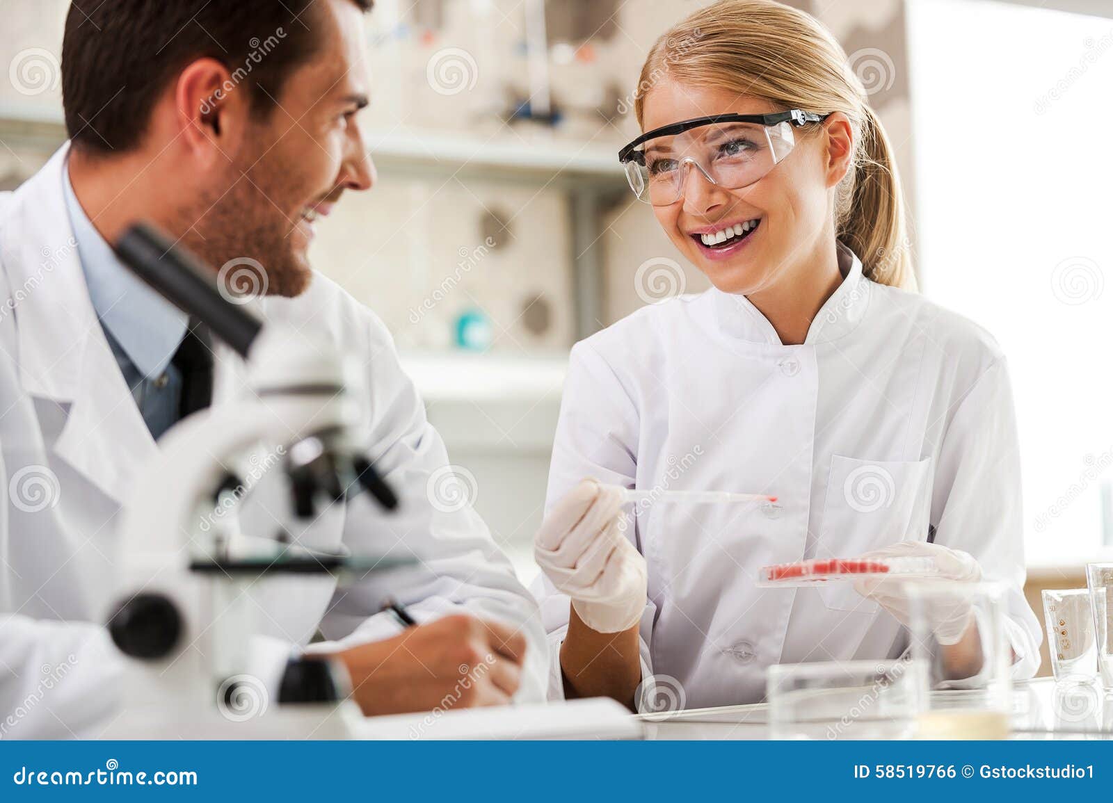 Bright minds at work. stock photo. Image of making, equipment - 58519766