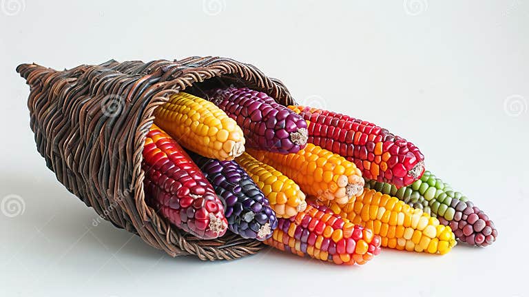 Bright and Minimalistic Cornucopia Design on White Background for ...