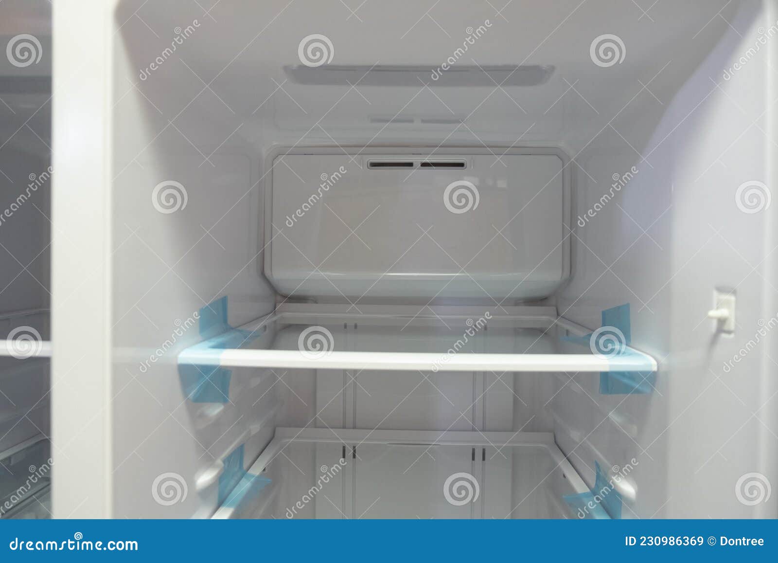 A Bright Modern Fridge Interior Stock Image - Image of horizontal ...