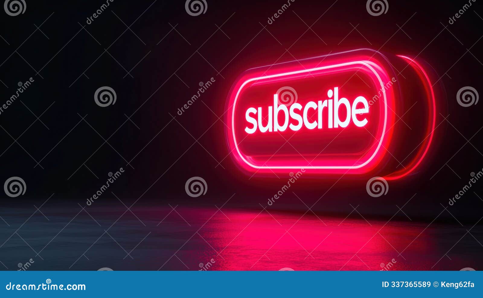 Bright and Modern Glowing Subscribe Button in Red Design Stock ...