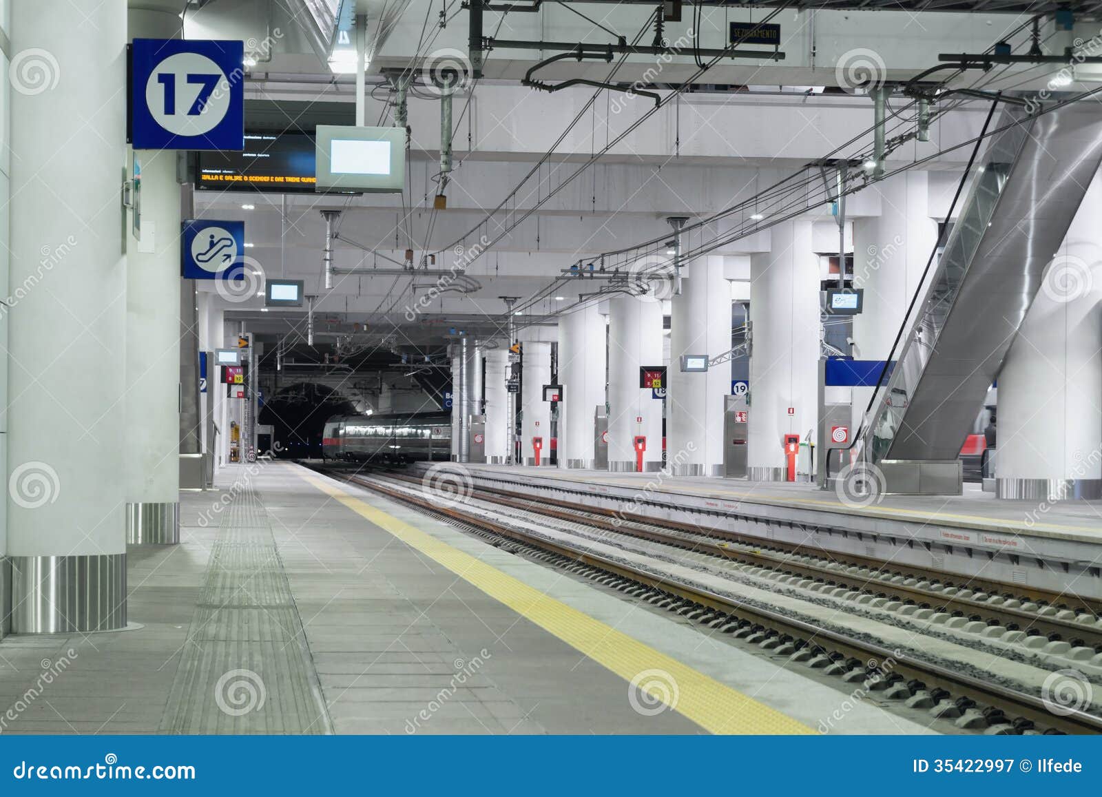 Bright Modern Indoor Train Station Stock Image - Image of business ...