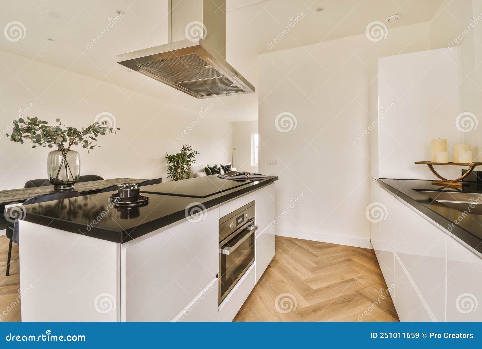 Bright and Modern Kitchen Design Stock Image - Image of clean, modern ...