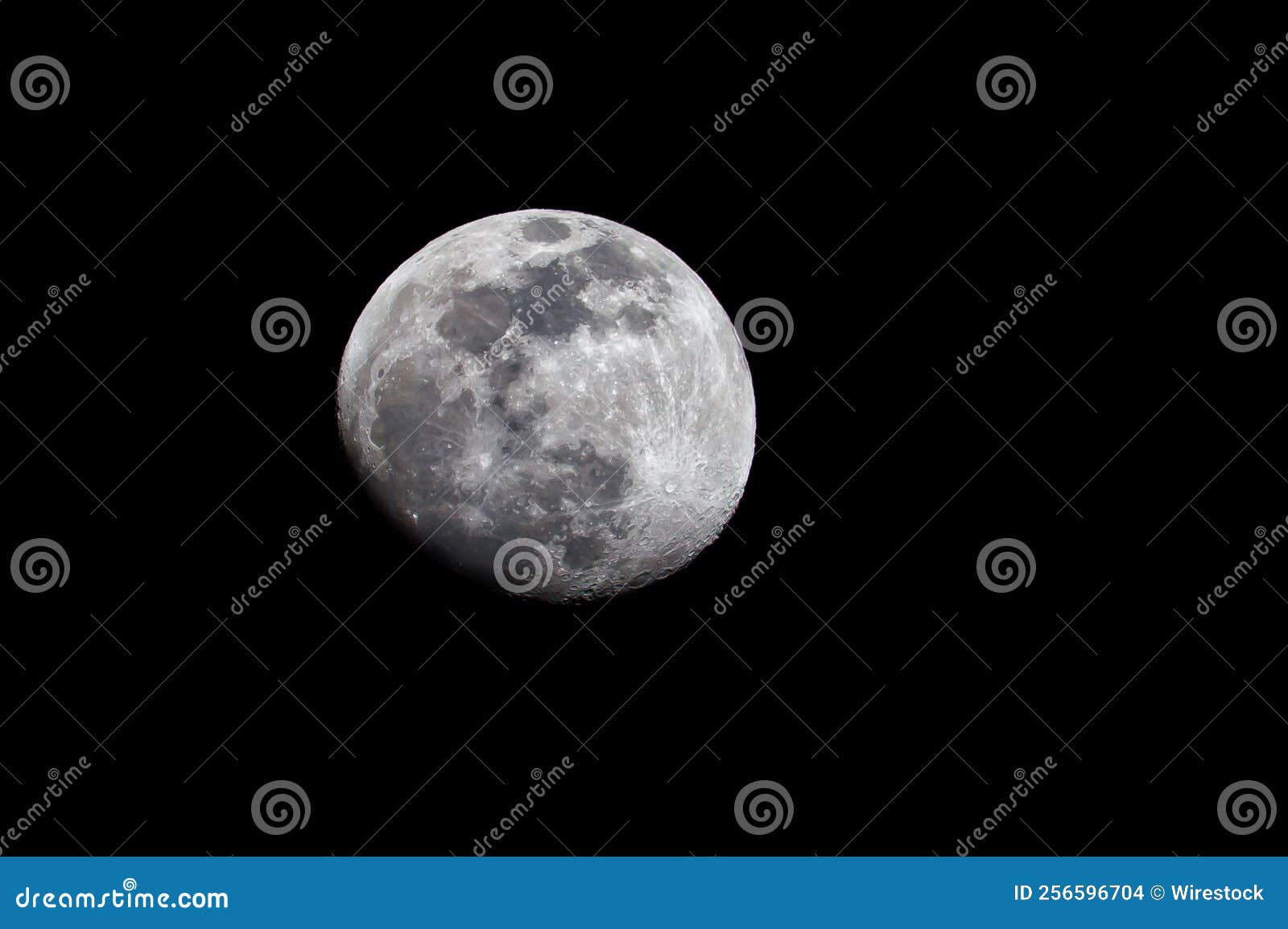 Bright Moon in the Sky during Night Time Stock Illustration ...