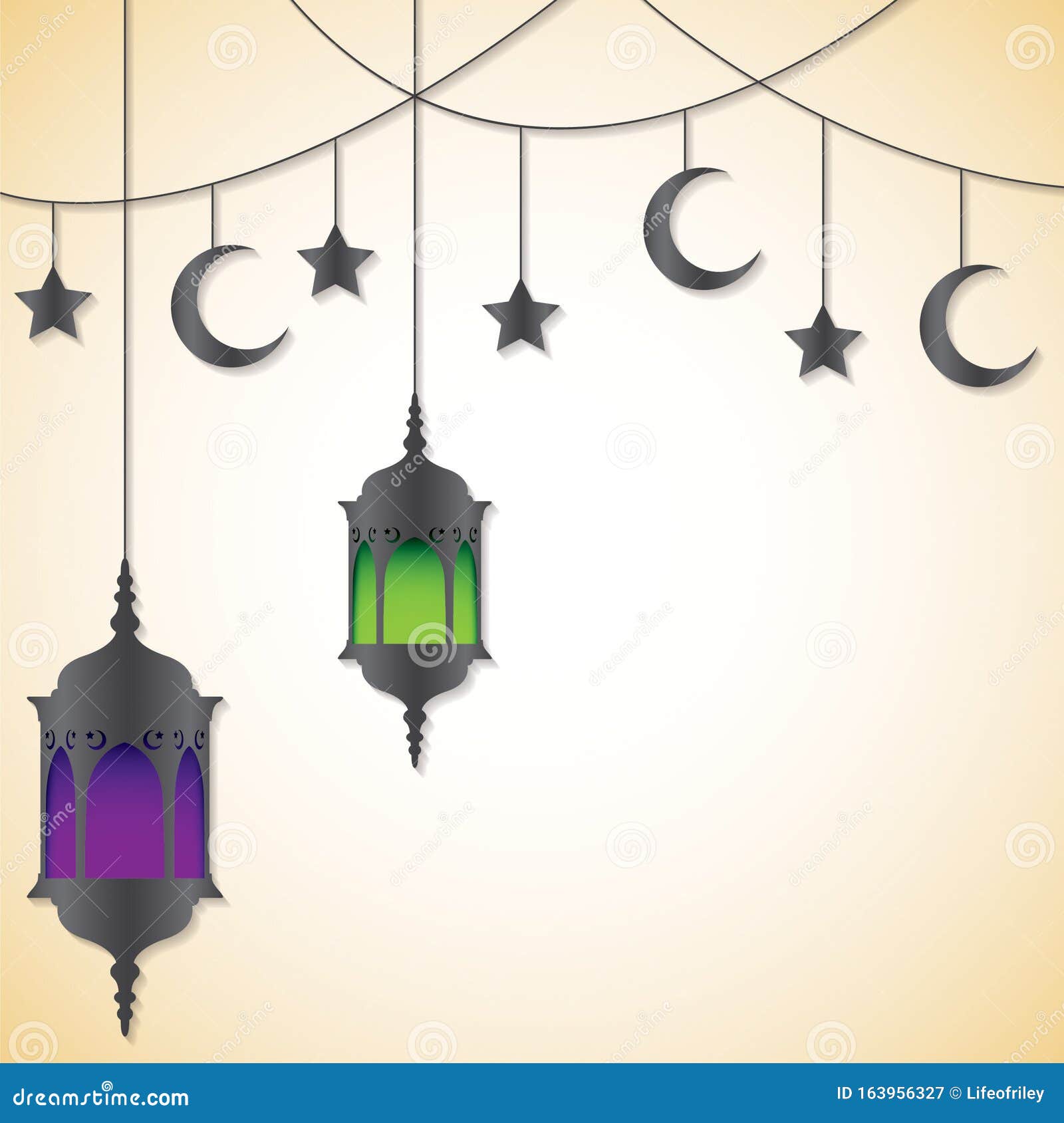 Bright Moroccan Lantern Overlay Background Stock Vector - Illustration ...