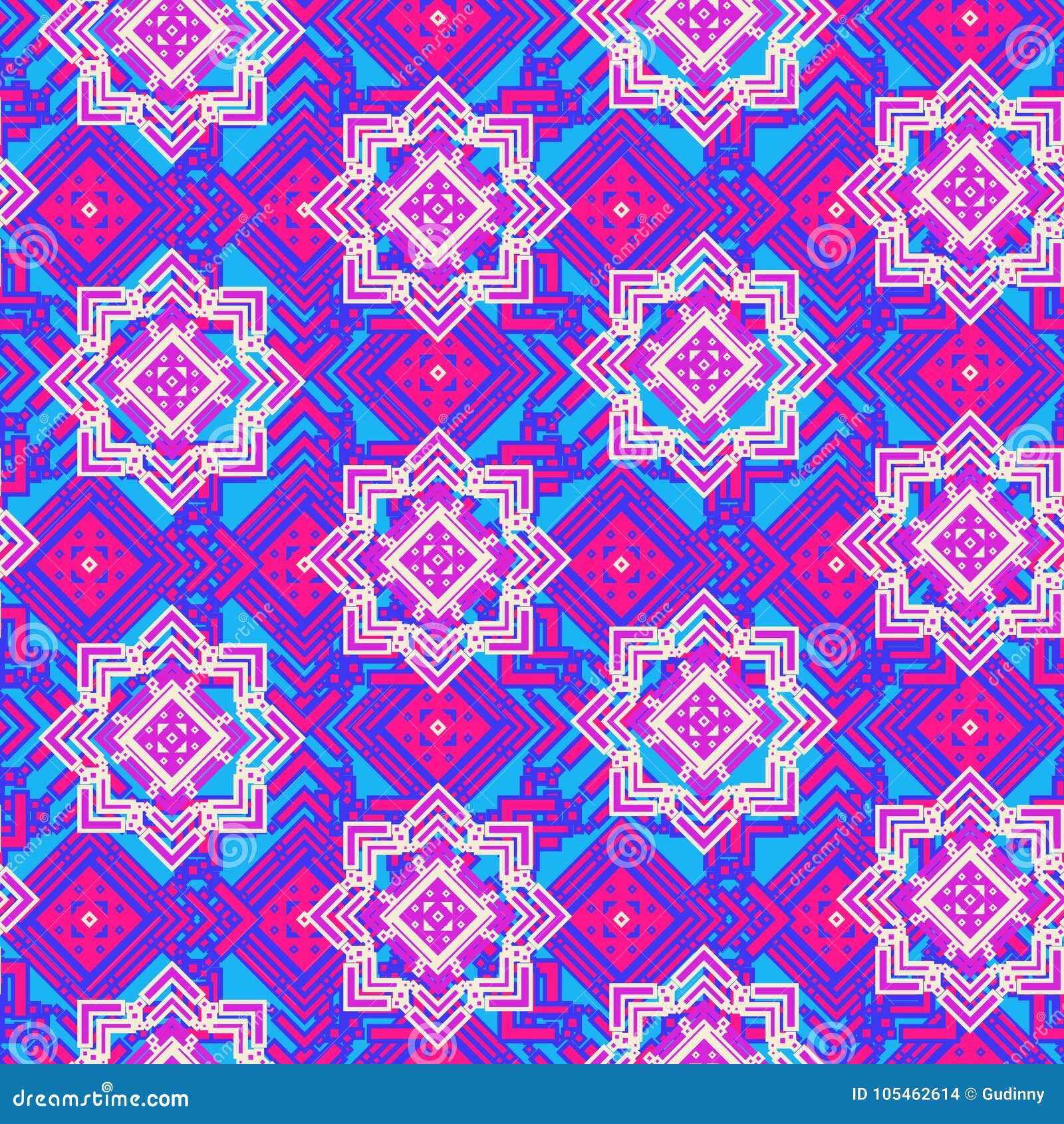 Bright Mosaic Seamless Pattern Stock Vector - Illustration of border ...