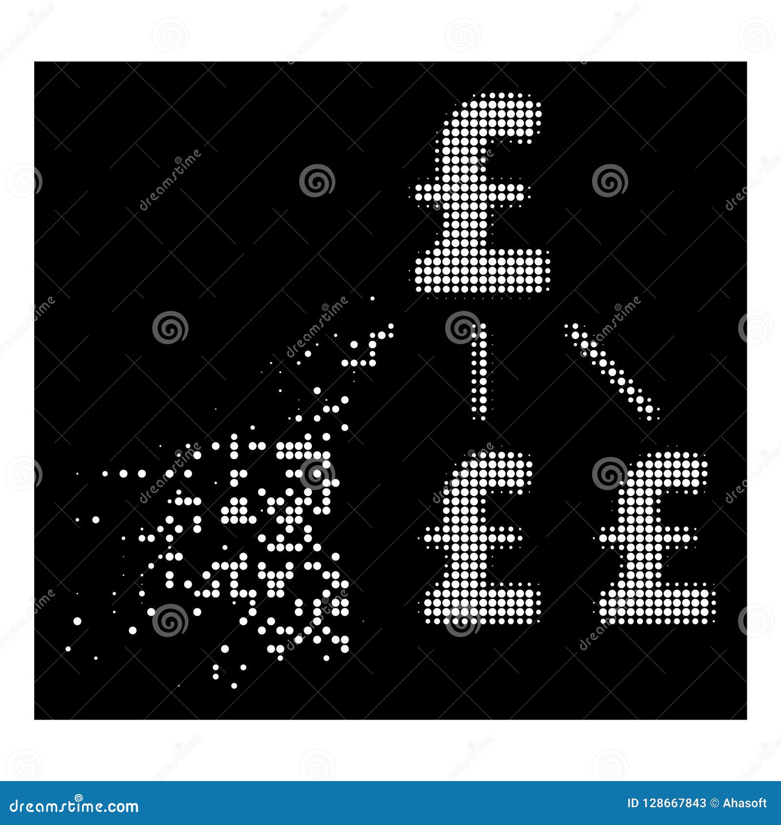 Bright Moving Dotted Halftone Pound Financial Structure Icon Stock ... Bright Moving Dotted Halftone Pound Financial Structure Icon Stock ...