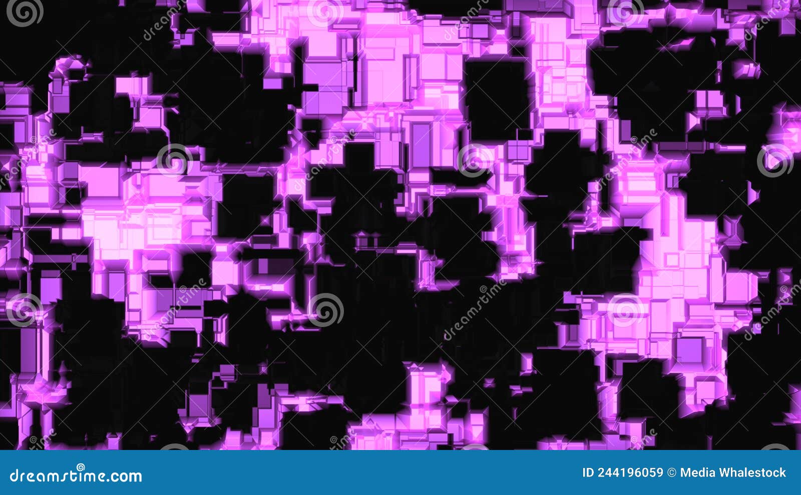 Bright Moving Square Layers. Design. Neon Shimmering Layers Move in ...