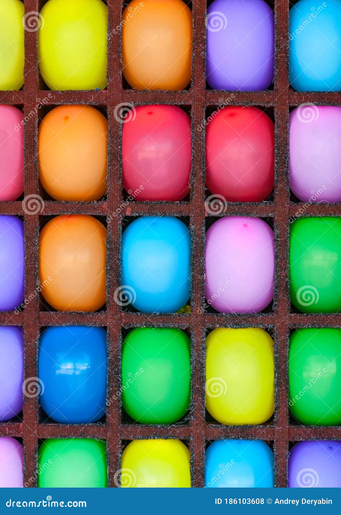 Bright Multi-colored Balloons in the Cells Stock Photo - Image of ball ...