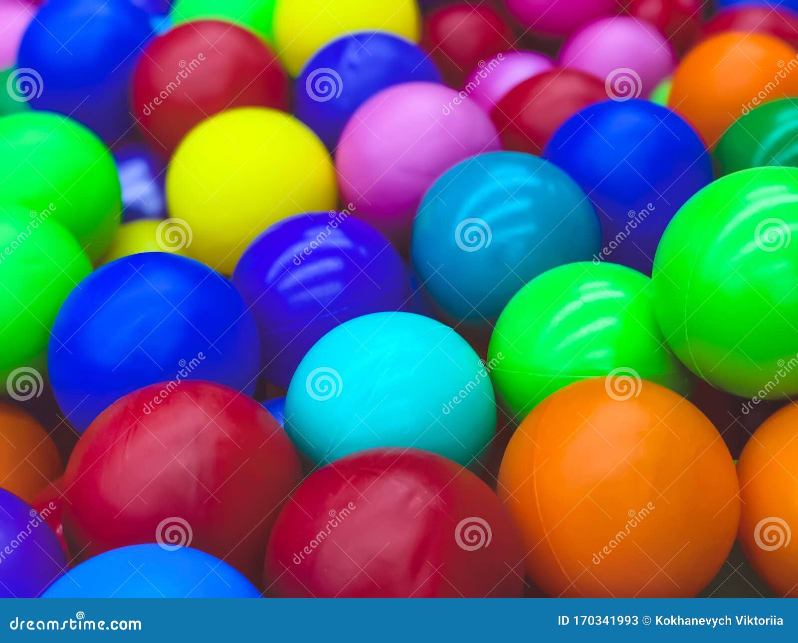 Bright Multi-colored Balls for the Pool for Stock Image - Image of ...