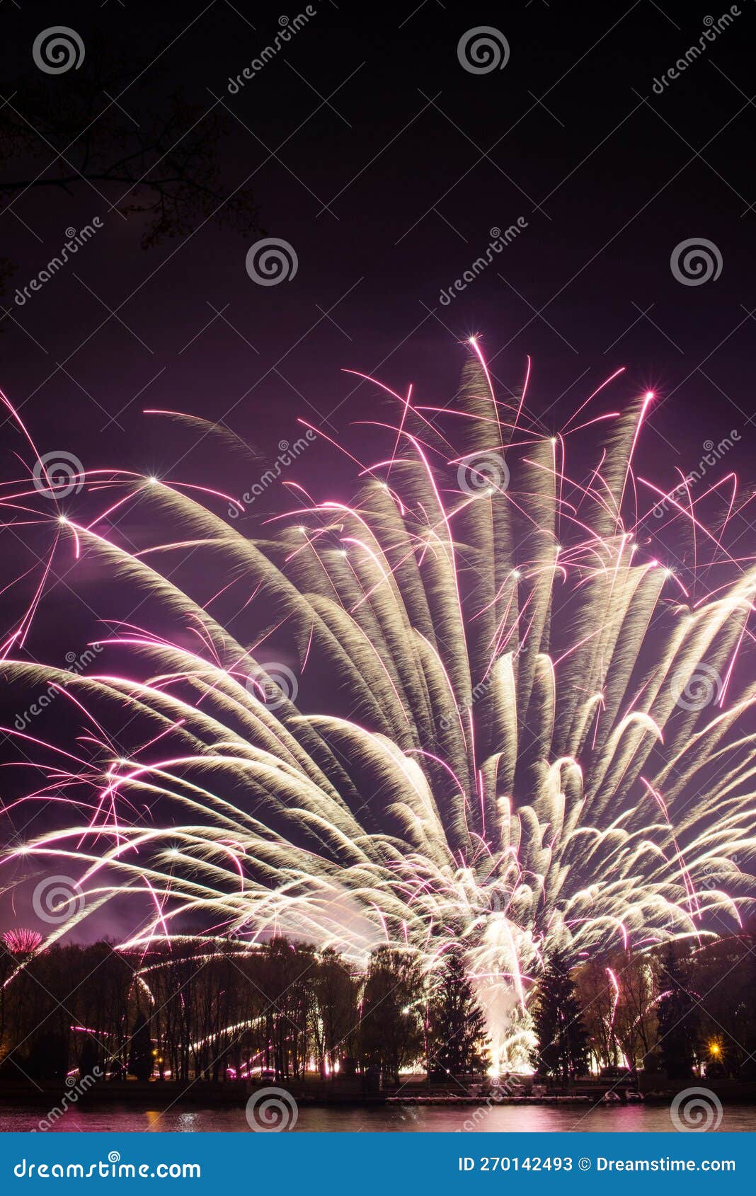 Bright Multi-colored Fireworks Lights Stock Image - Image of fireworks ...