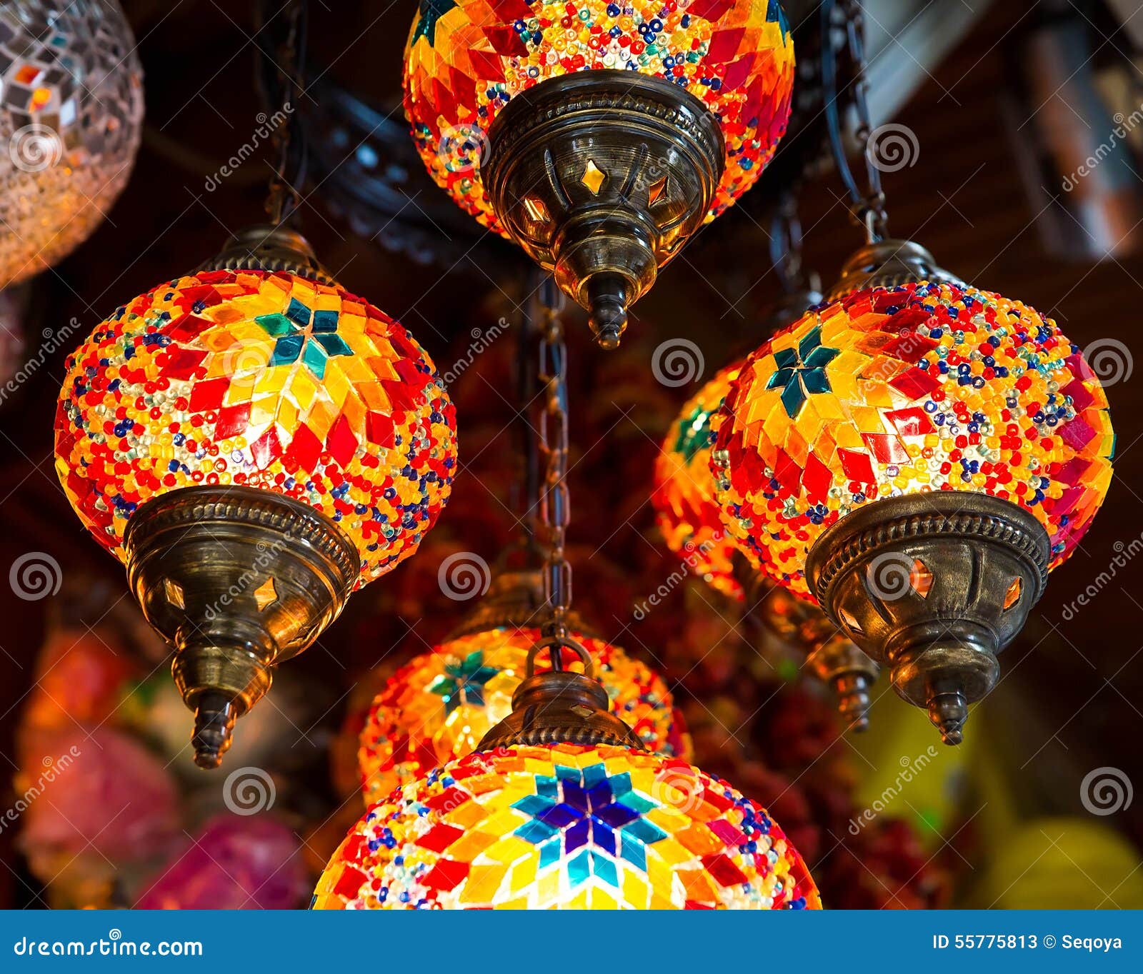 Bright multi-colored lamp stock image. Image of design - 55775813