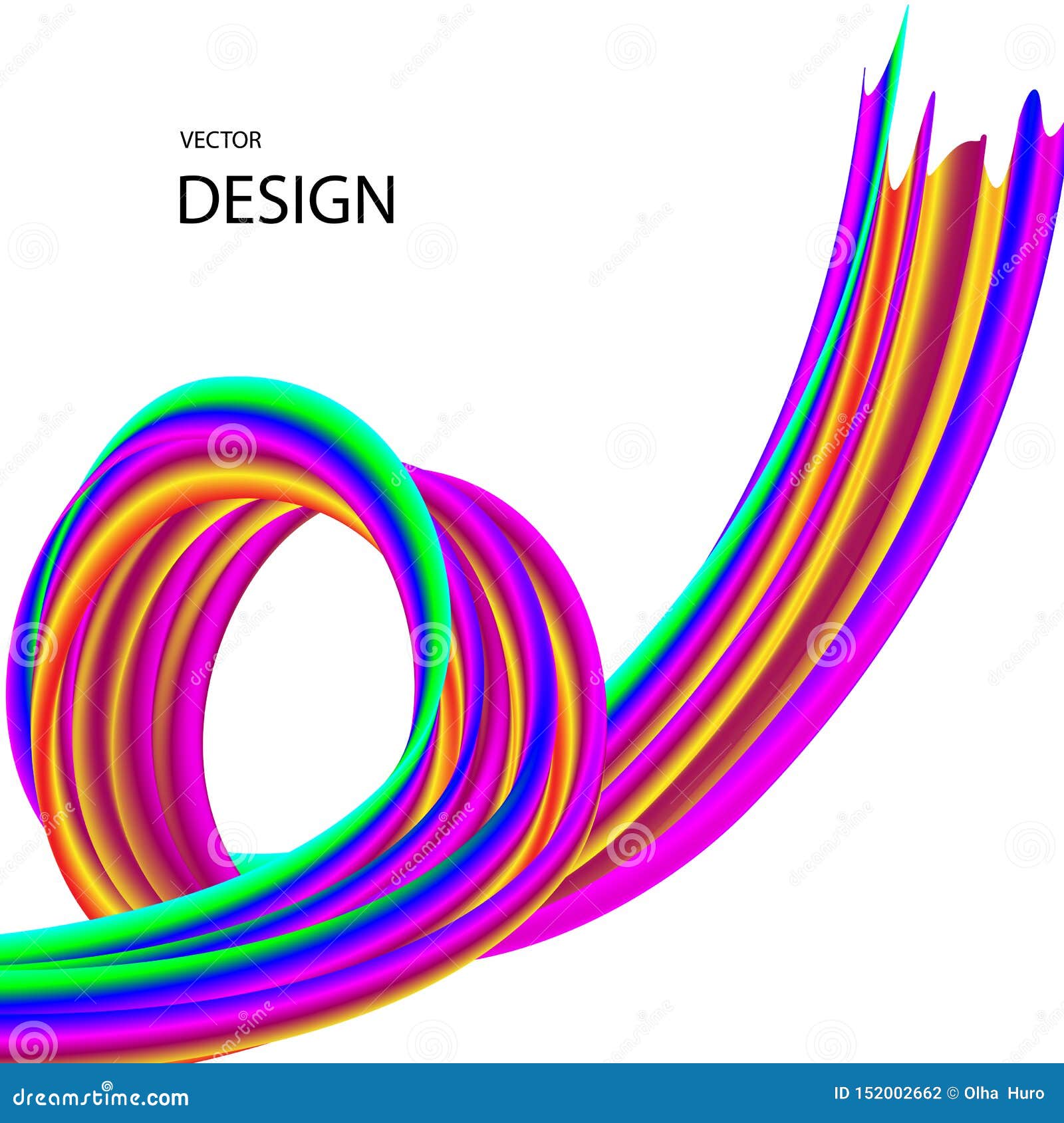 Bright Multi-colored Paint Stroke Design Element for Presentations ...
