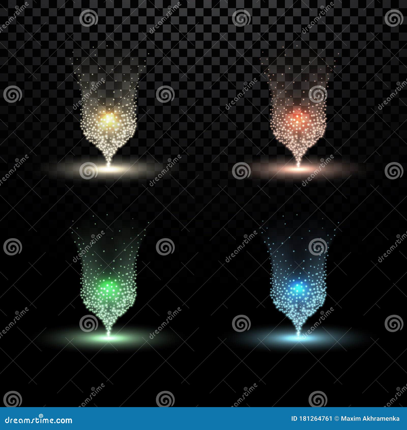 Sparkling Sun Rays With Hot Spot And Flares With Sun Flare Effect On ...