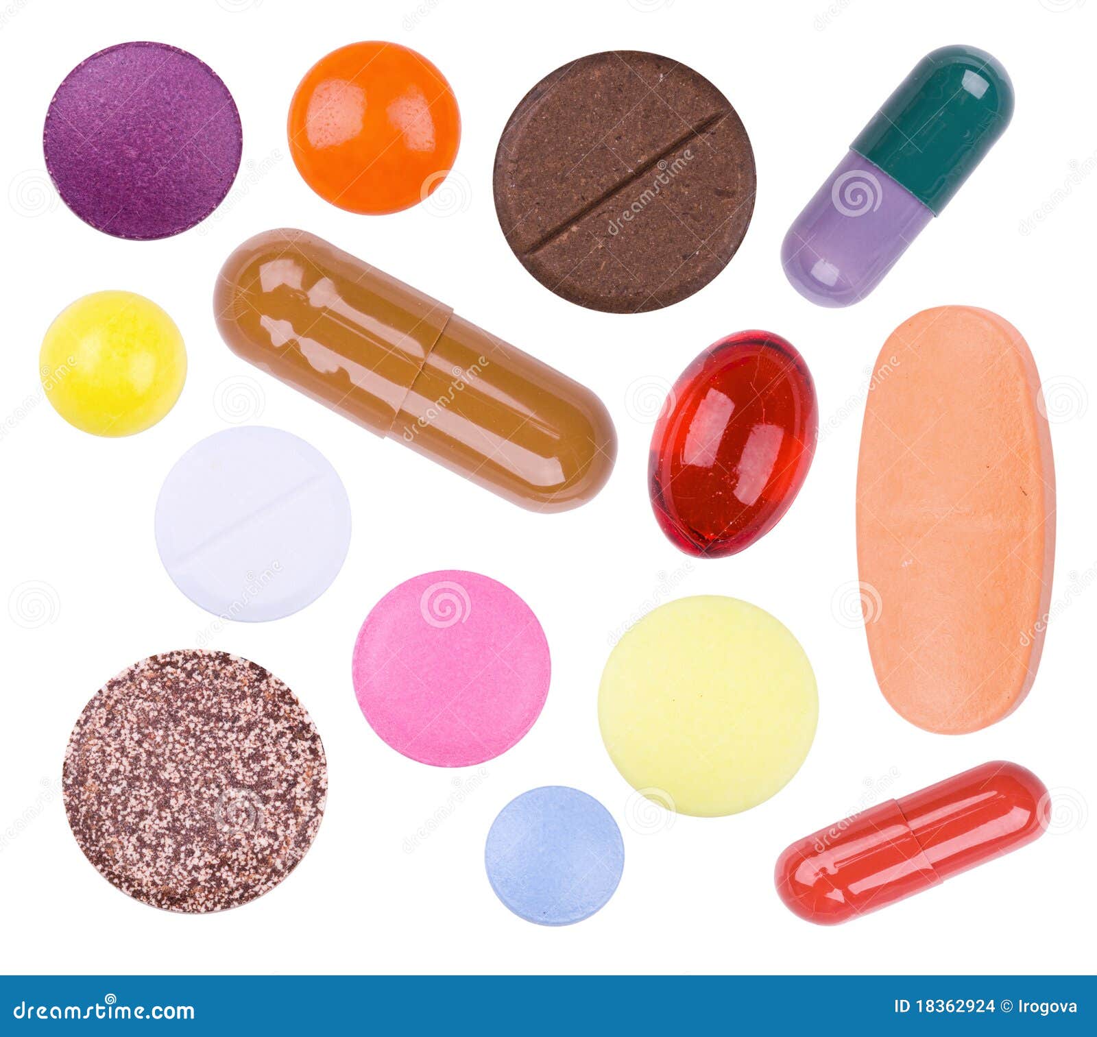 Bright Multi-colored Tablets Stock Photo - Image of aspirin, headache ...