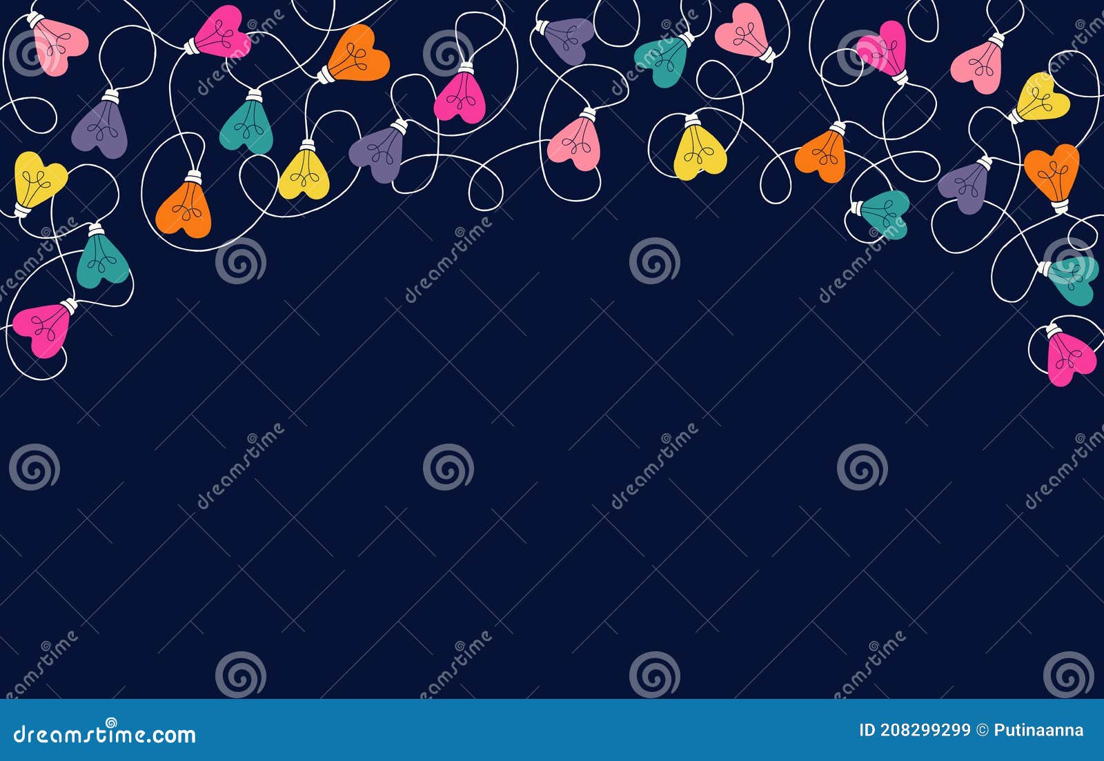 Bright Multi-colored Valentine S Day Holiday Intertwined Heart Shape ...