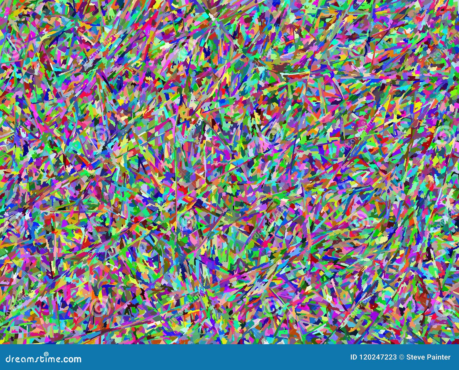 Multi Coloured Chaotic Abstract Background Stock Illustration ...