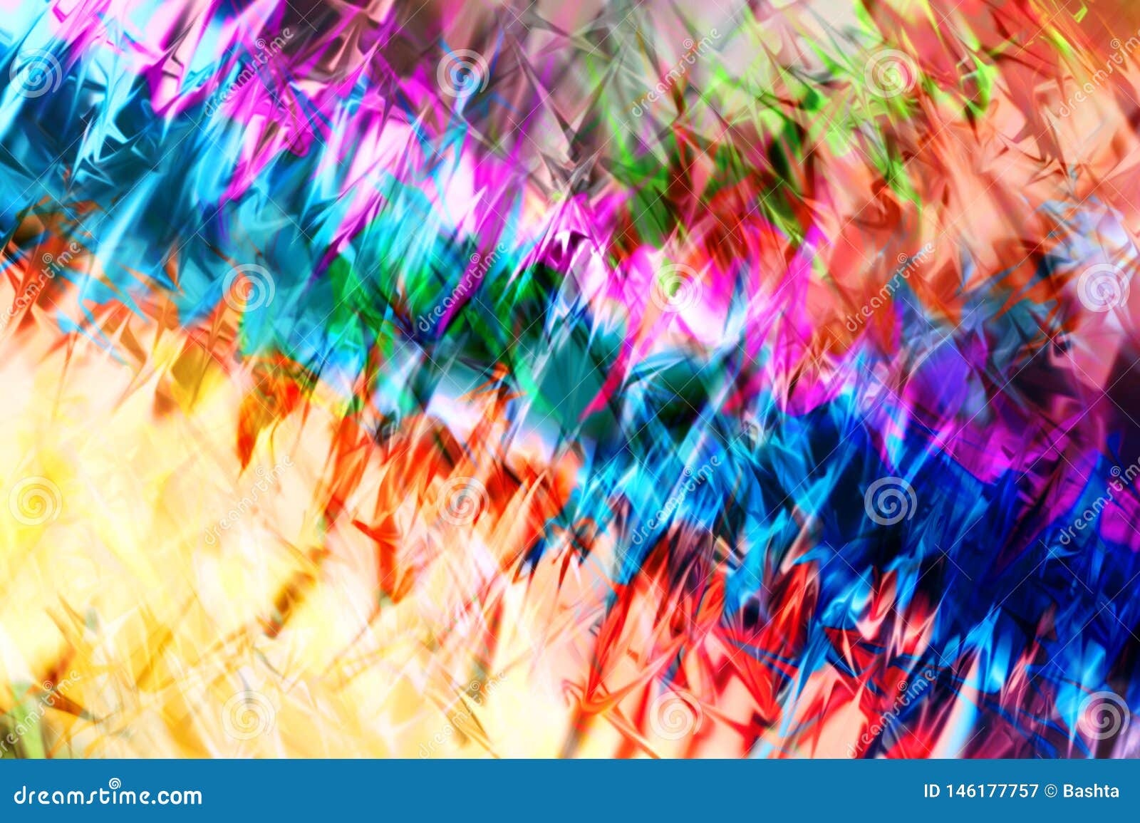 Bright Multicolor Abstract Background with a Digitally Painted Smeared ...
