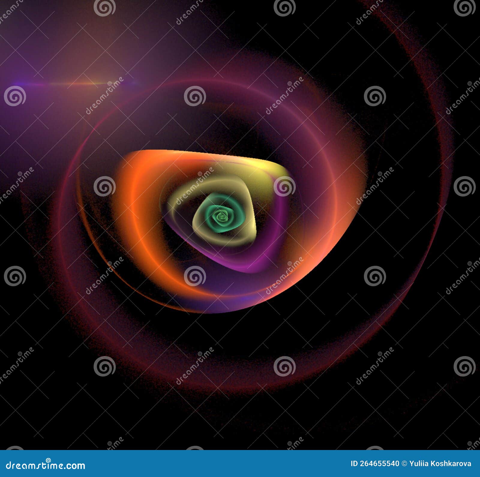 Bright Multicolor Abstract Pattern on Black, Color Digital Graphics ...