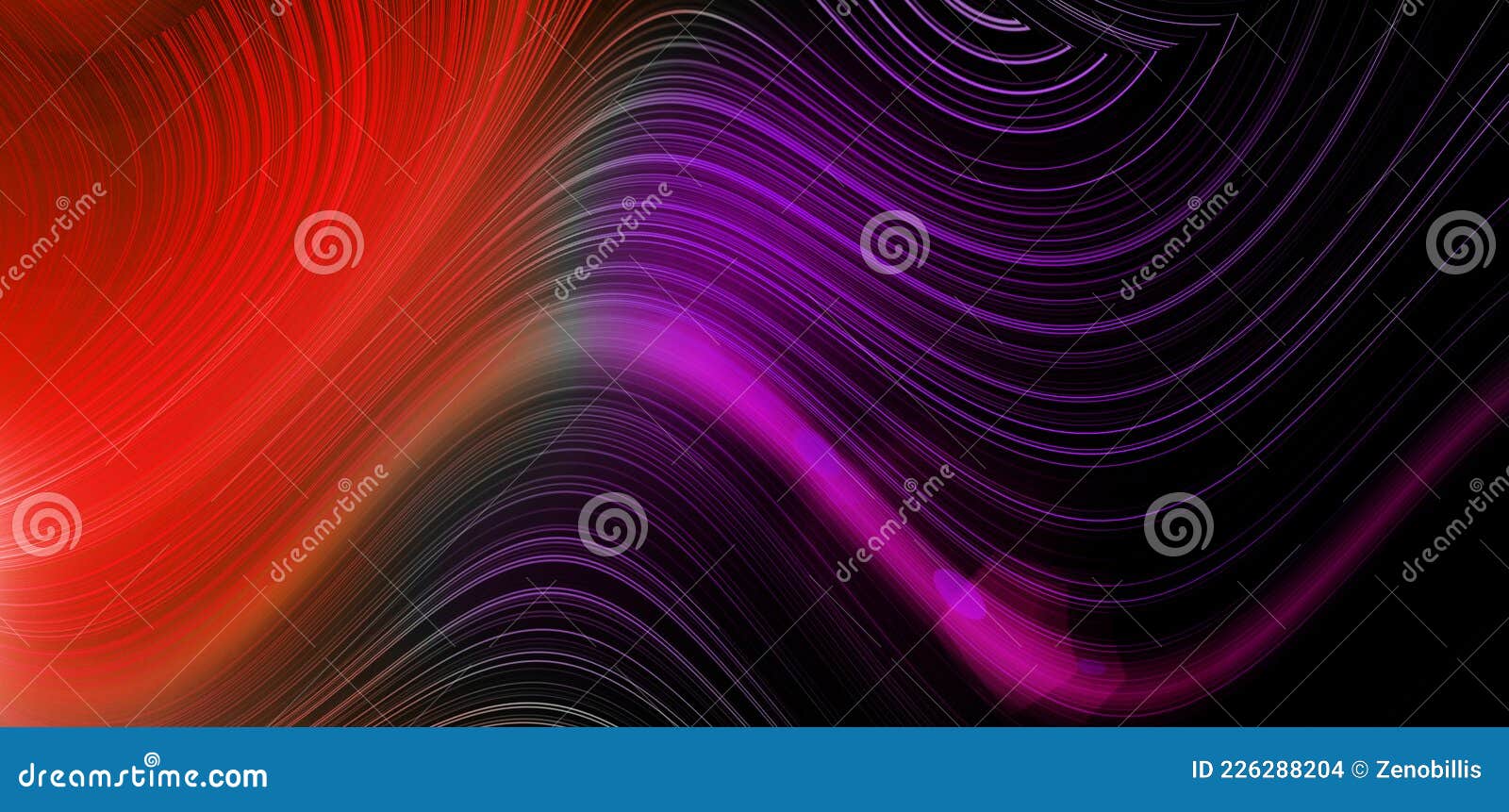 Bright Multicolor Neon Glowing Flux Effect Abstract Wave Pattern ...