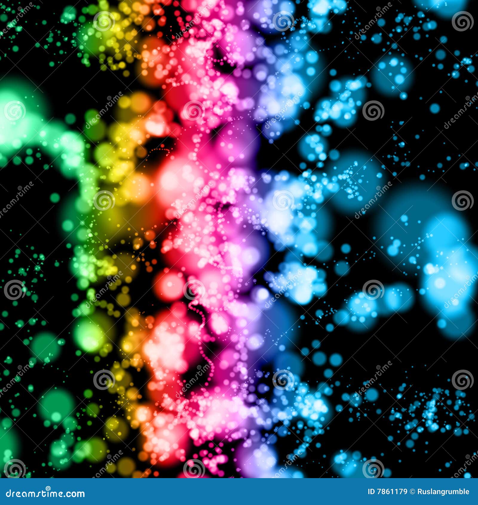 Bright Multicolored Dotted Lights Stock Illustration - Illustration of ...