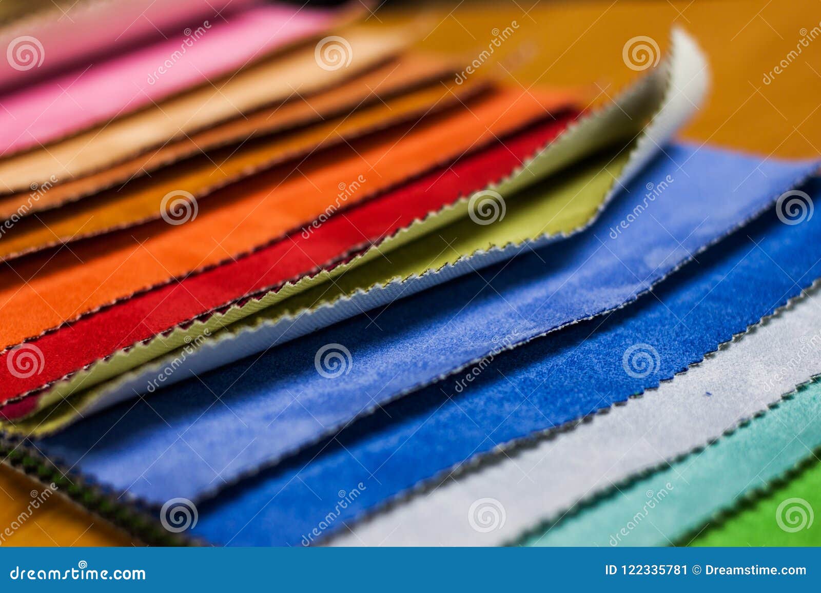 Bright Multicolored Fabric Samples. Stock Image - Image of imitation ...
