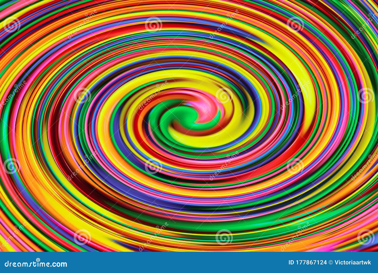 Multicolored Spiral Twisted Abstract Background. Spirally Twisted ...