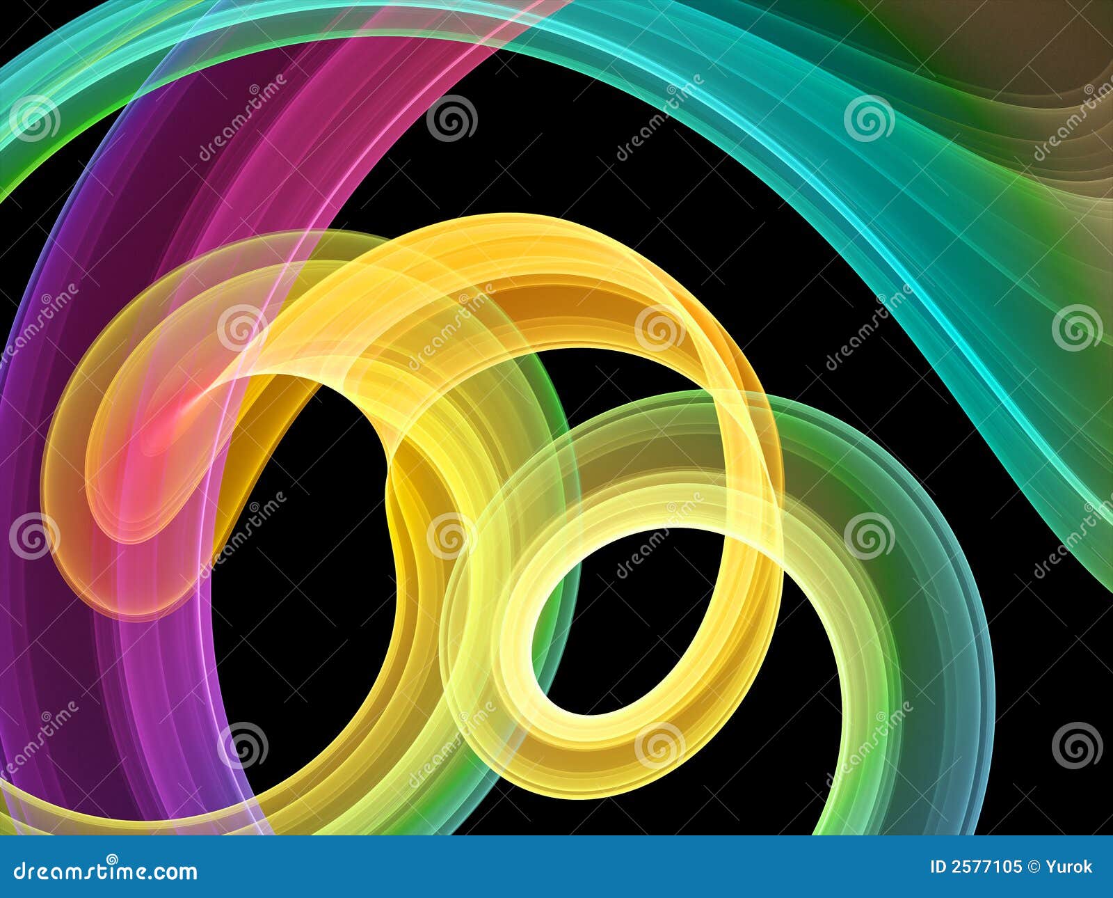 Bright multicolored swirls stock illustration. Illustration of ...