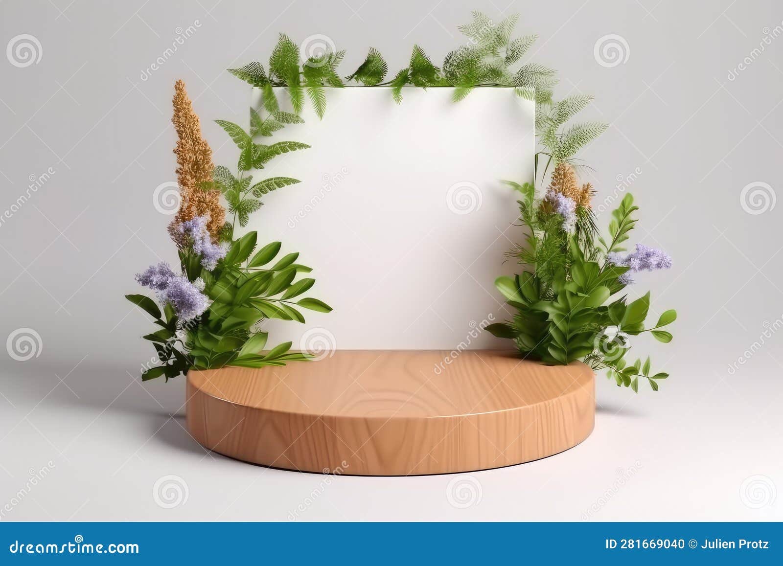 Bright Natural Template for Product Presentation, AI Stock Illustration ...