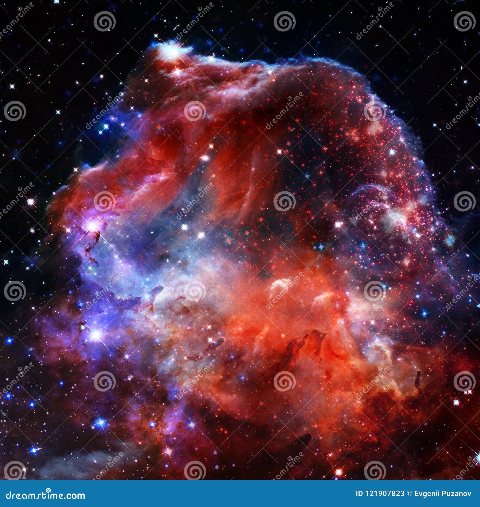 Bright Nebula with Stars in Outer Space Elements of this Image ...