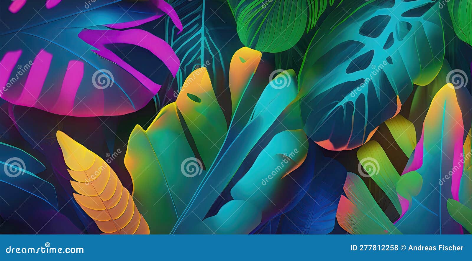 Bright Neon Leaves As a Background. Stock Illustration - Illustration ...