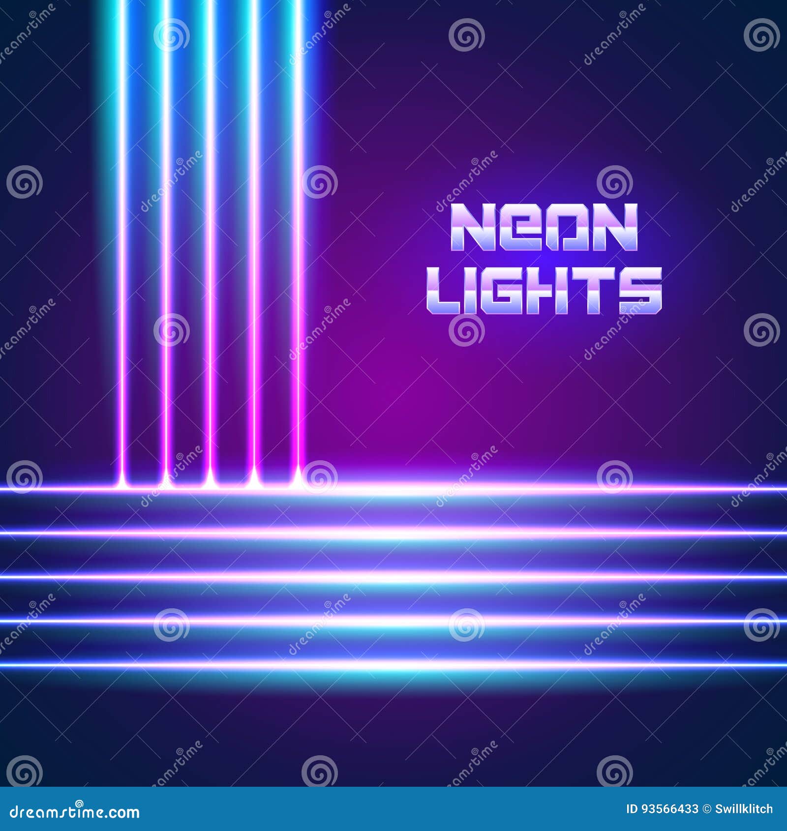 Bright Neon Lines Background Stock Vector - Illustration of funky ...