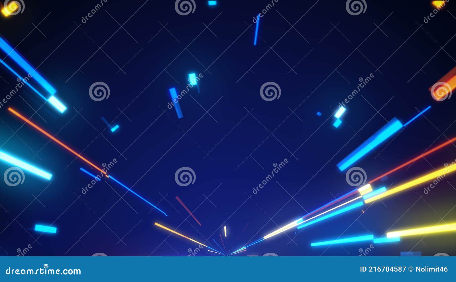 Bright Neon Lines Loop, Modern Neon Technology, Immitation of Movement ...