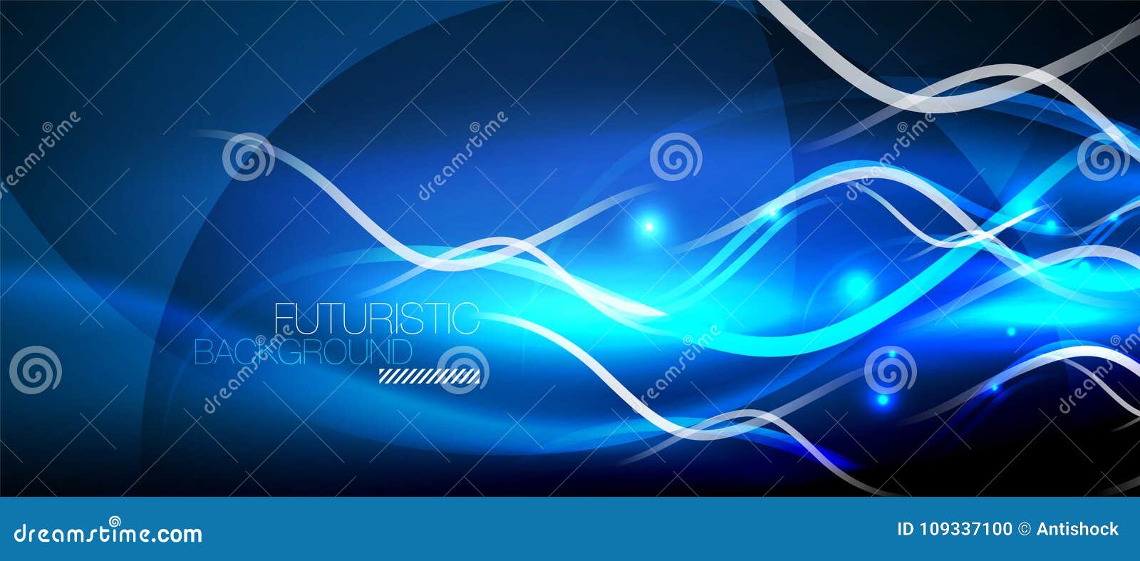 Bright neon lines wave stock vector. Illustration of energy - 109337100