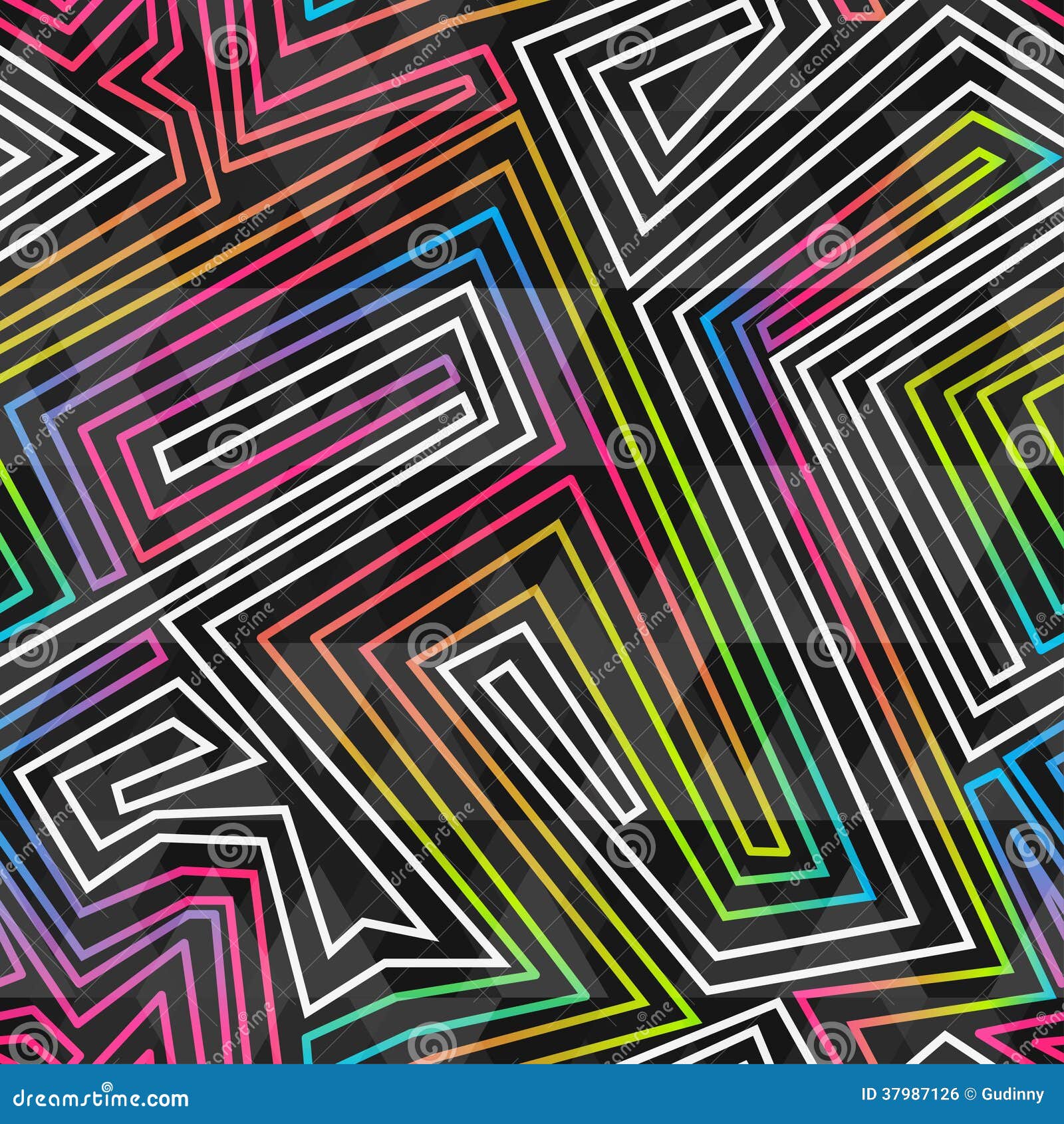 Bright Neon Seamless Pattern Stock Vector - Illustration of design ...