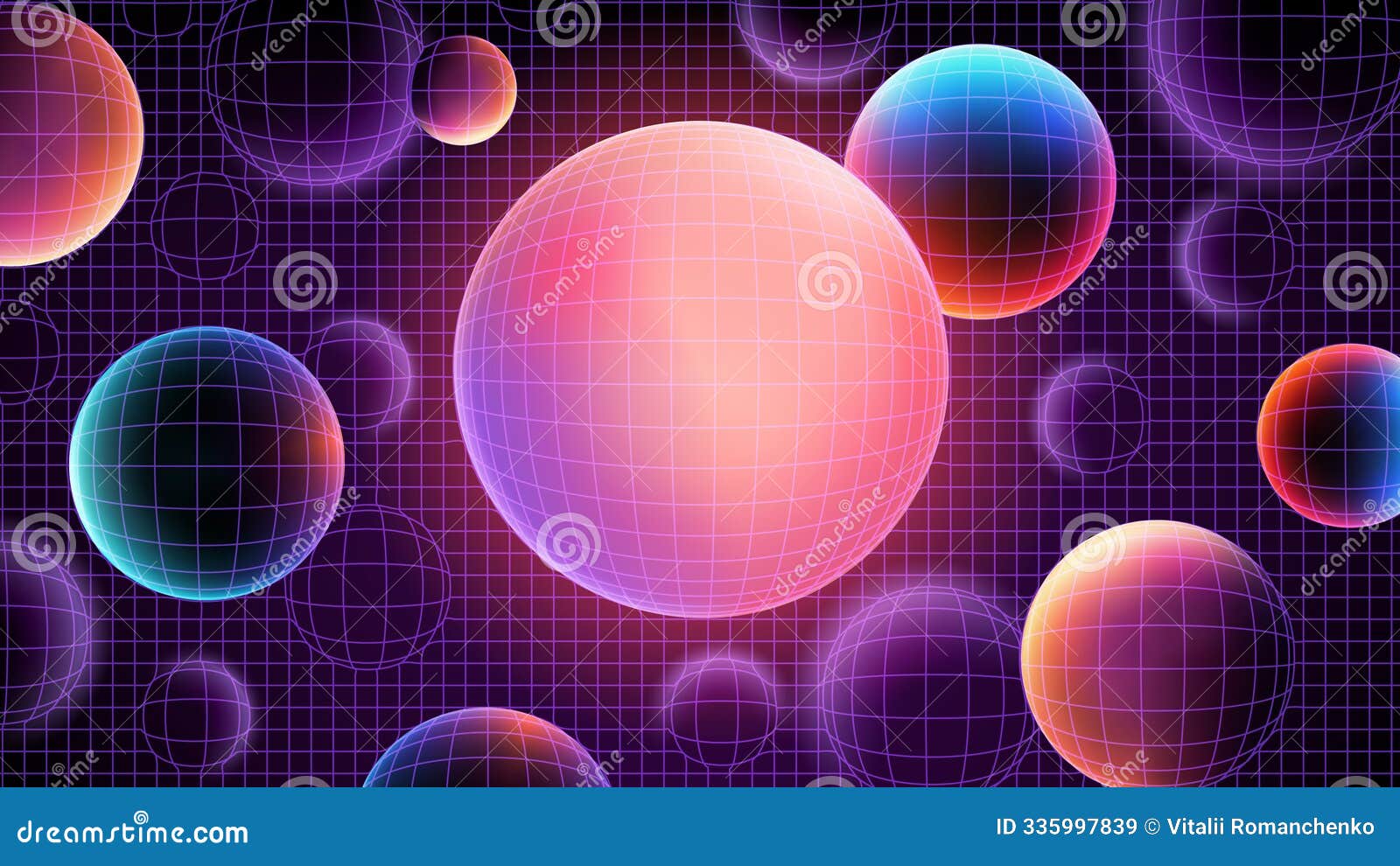 Bright Neon Sphere. Plasma Glow with a Blur Effect. Vector Image. Stock ...