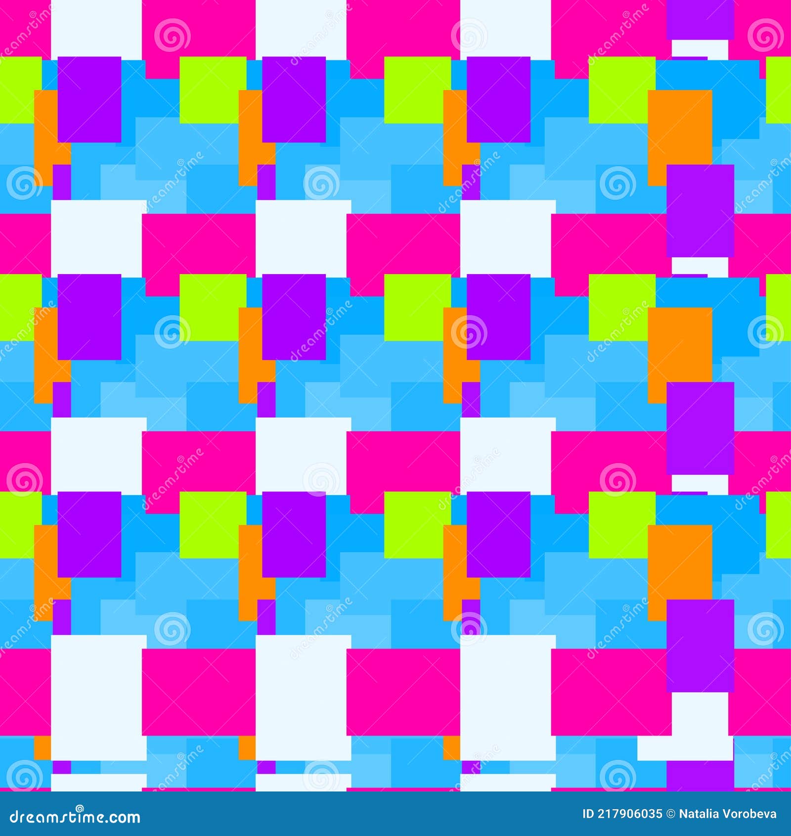 Bright Neon Squares Seamless Pattern Background Stock Vector ...
