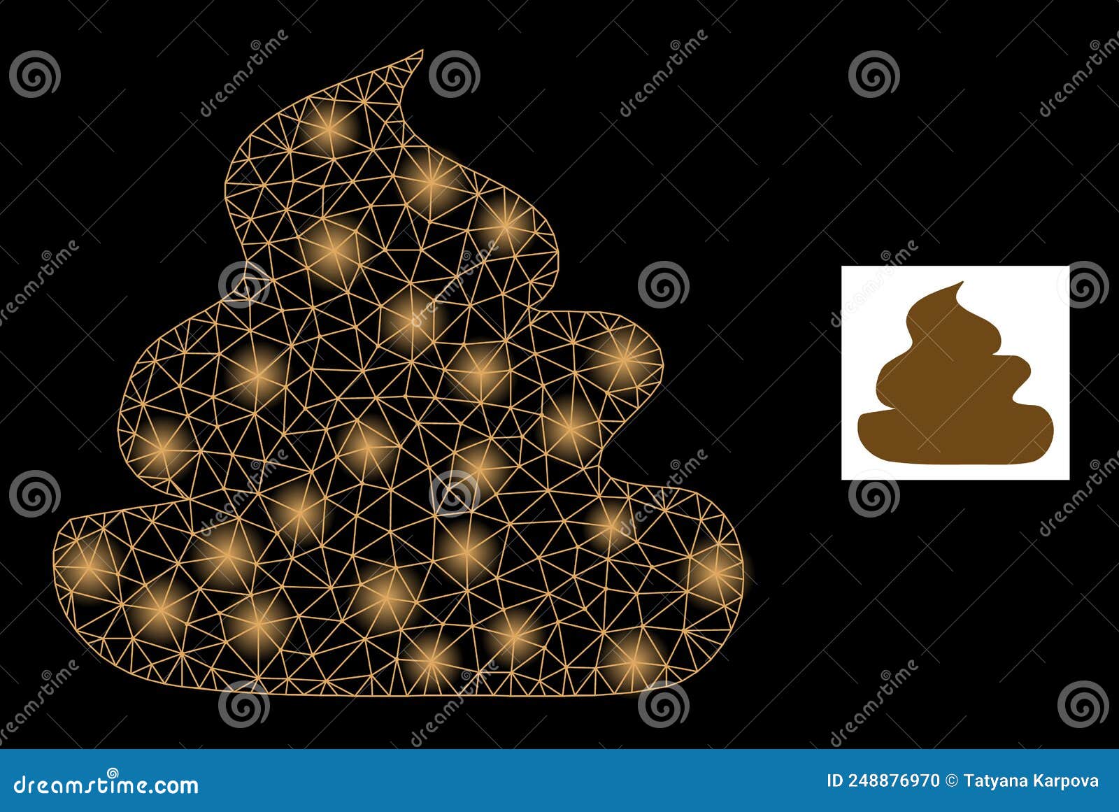 Bright Net Shit Icon with Constellation Light Spots Stock Vector ...