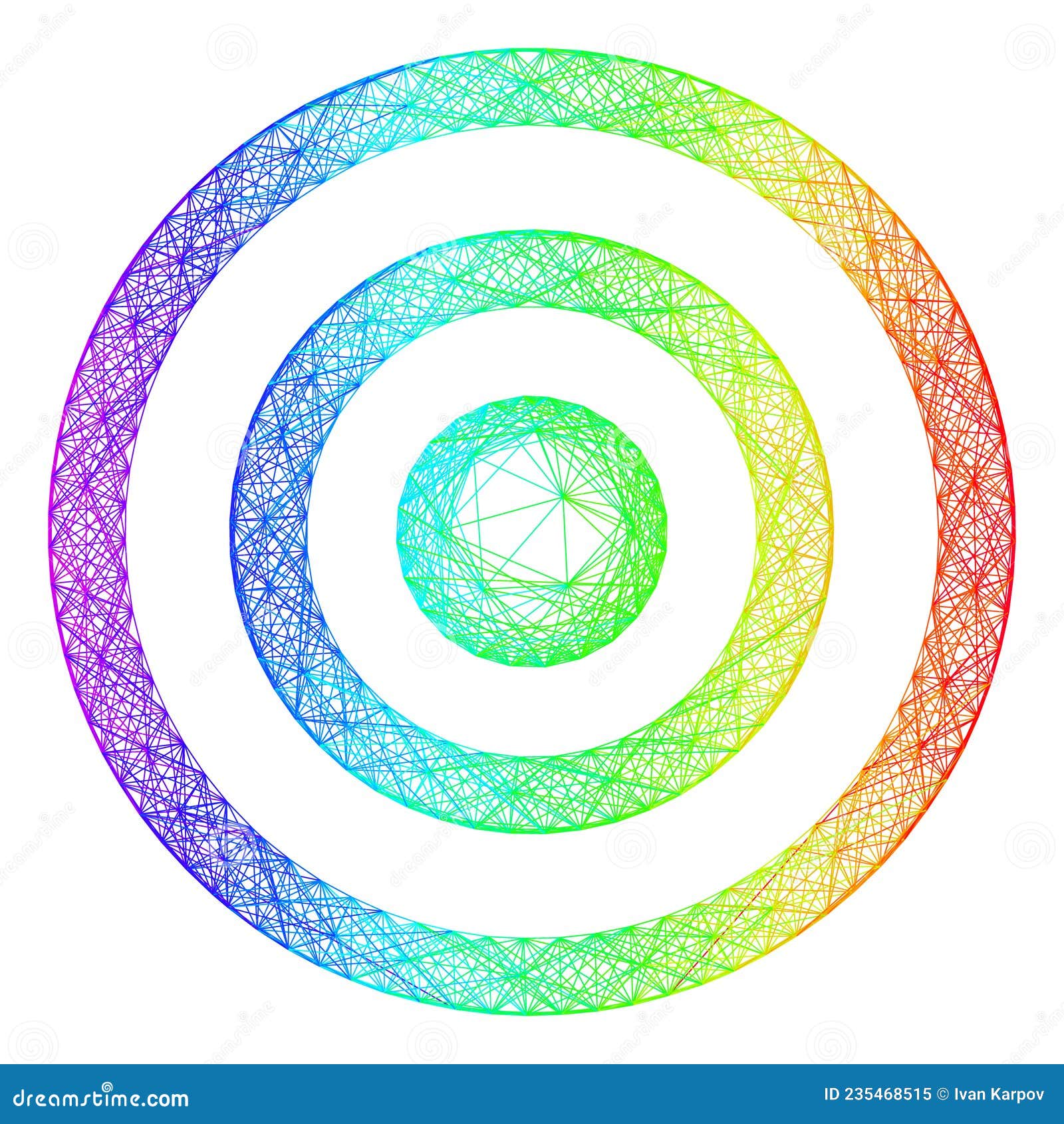 Bright Network Concentric Circles Stock Vector - Illustration of ...