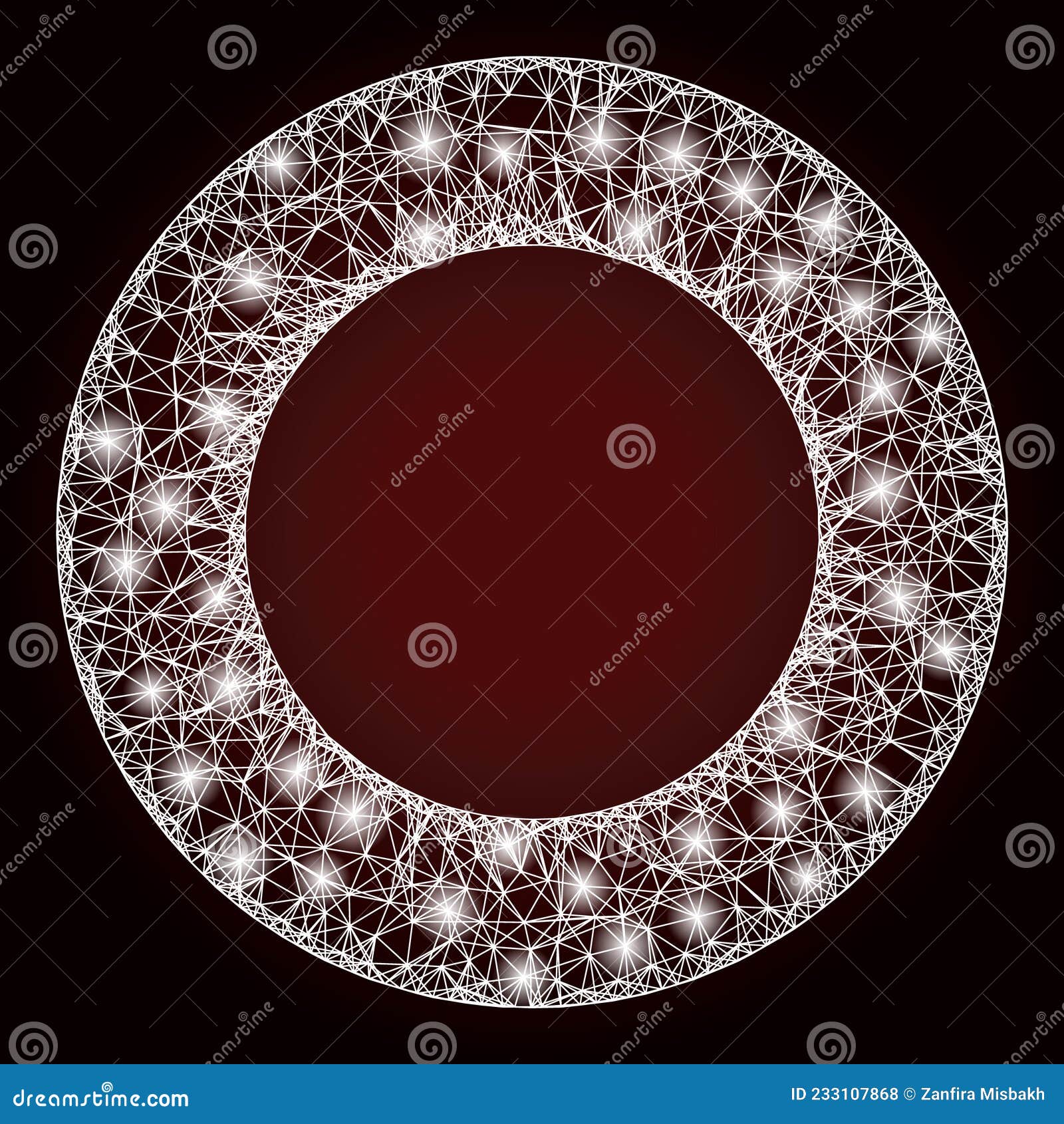 Bright Network Mesh Donut with Lightspots Stock Vector - Illustration ...