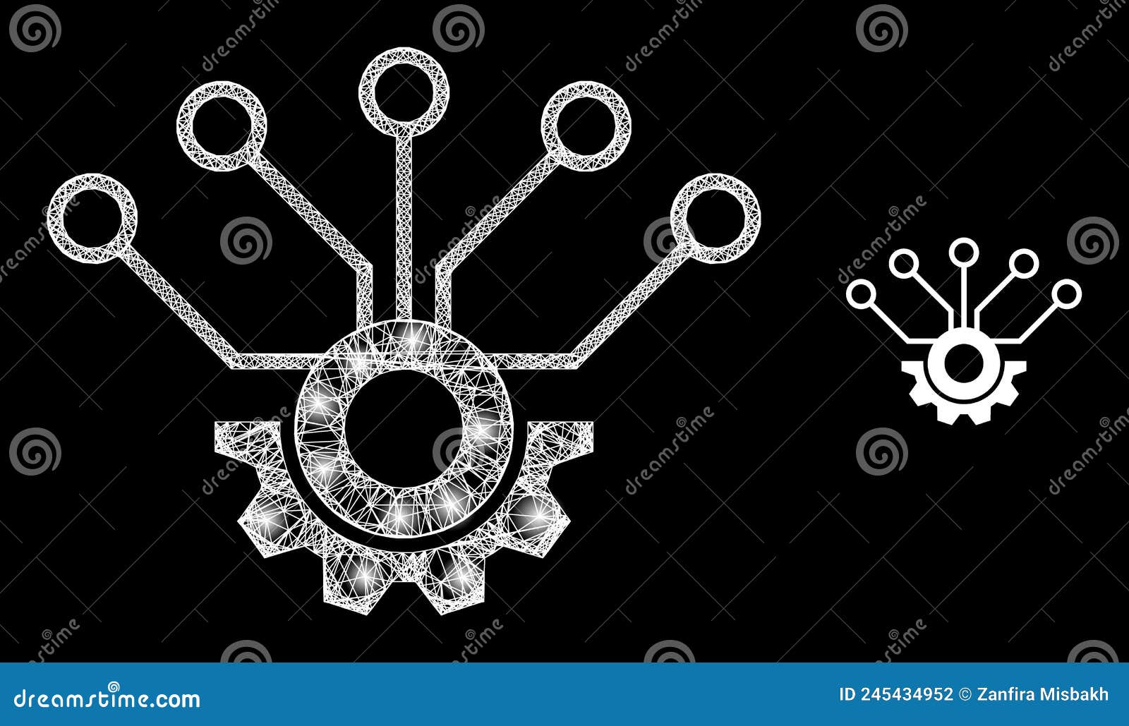 Network Sensor Cog Mesh And Unclean Bicolor Join Now Stamp Royalty-Free ...