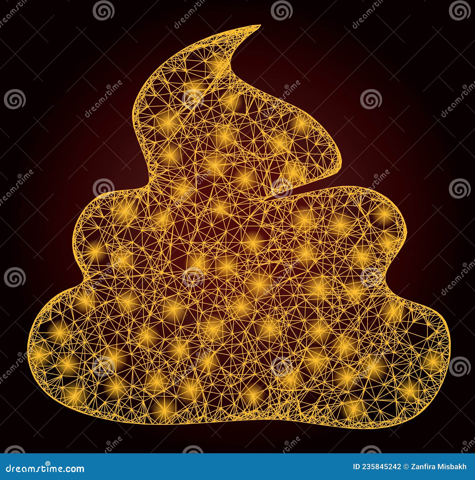 Glowing Net Mesh Shit with Lightspots Stock Vector - Illustration of ...