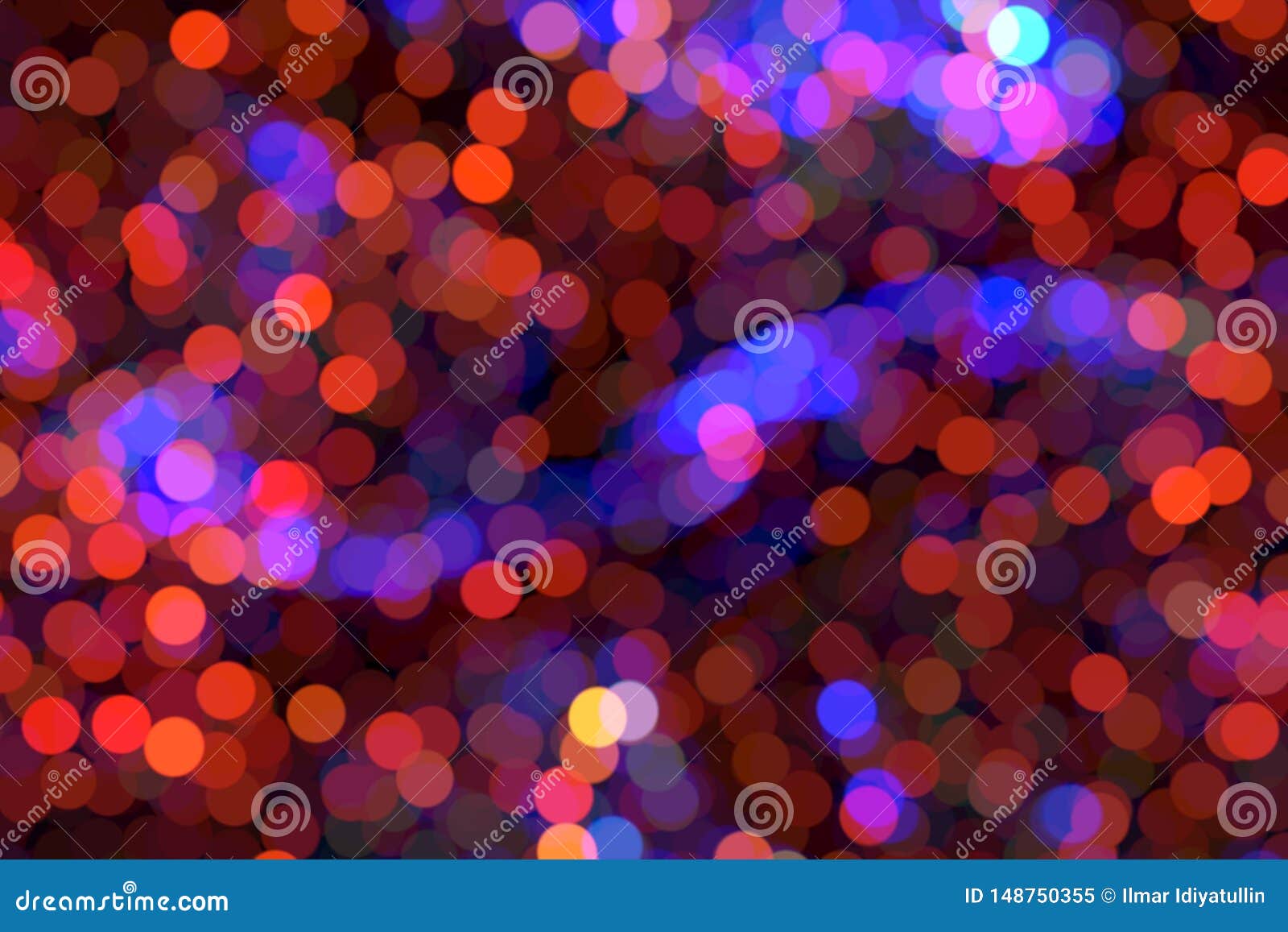 Bright Night Background with Bokeh. Bright Colored Bubbles Stock ...