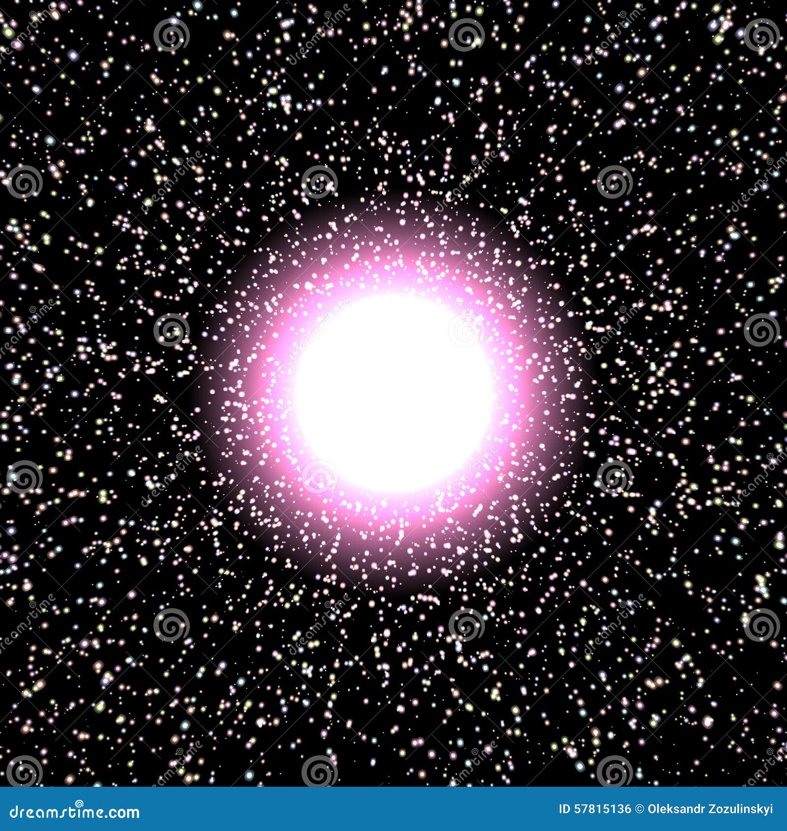 Bright Night Background with Stars and Lights Stock Vector ...