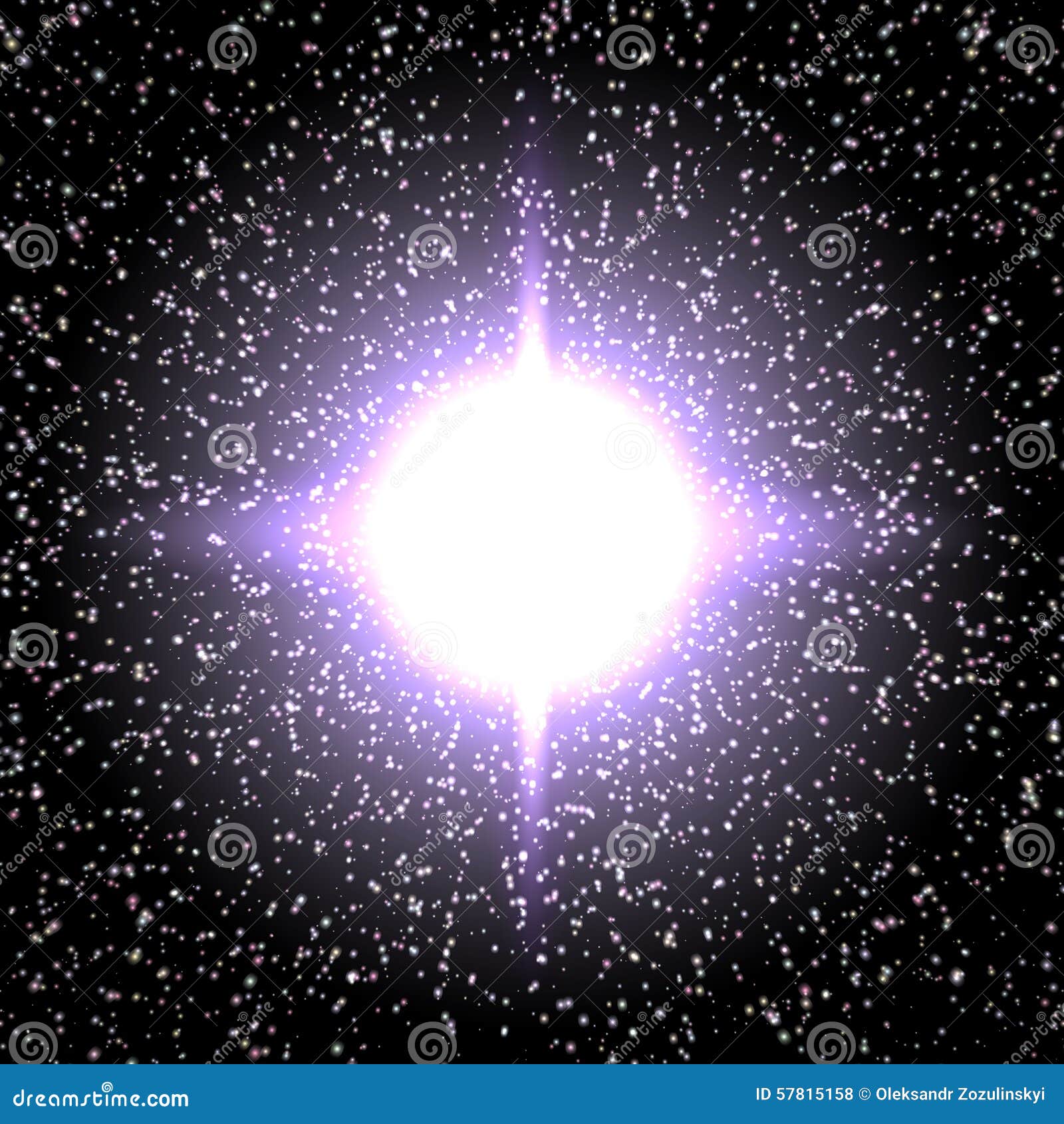 Bright Night Background with Stars and Lights Stock Vector ...