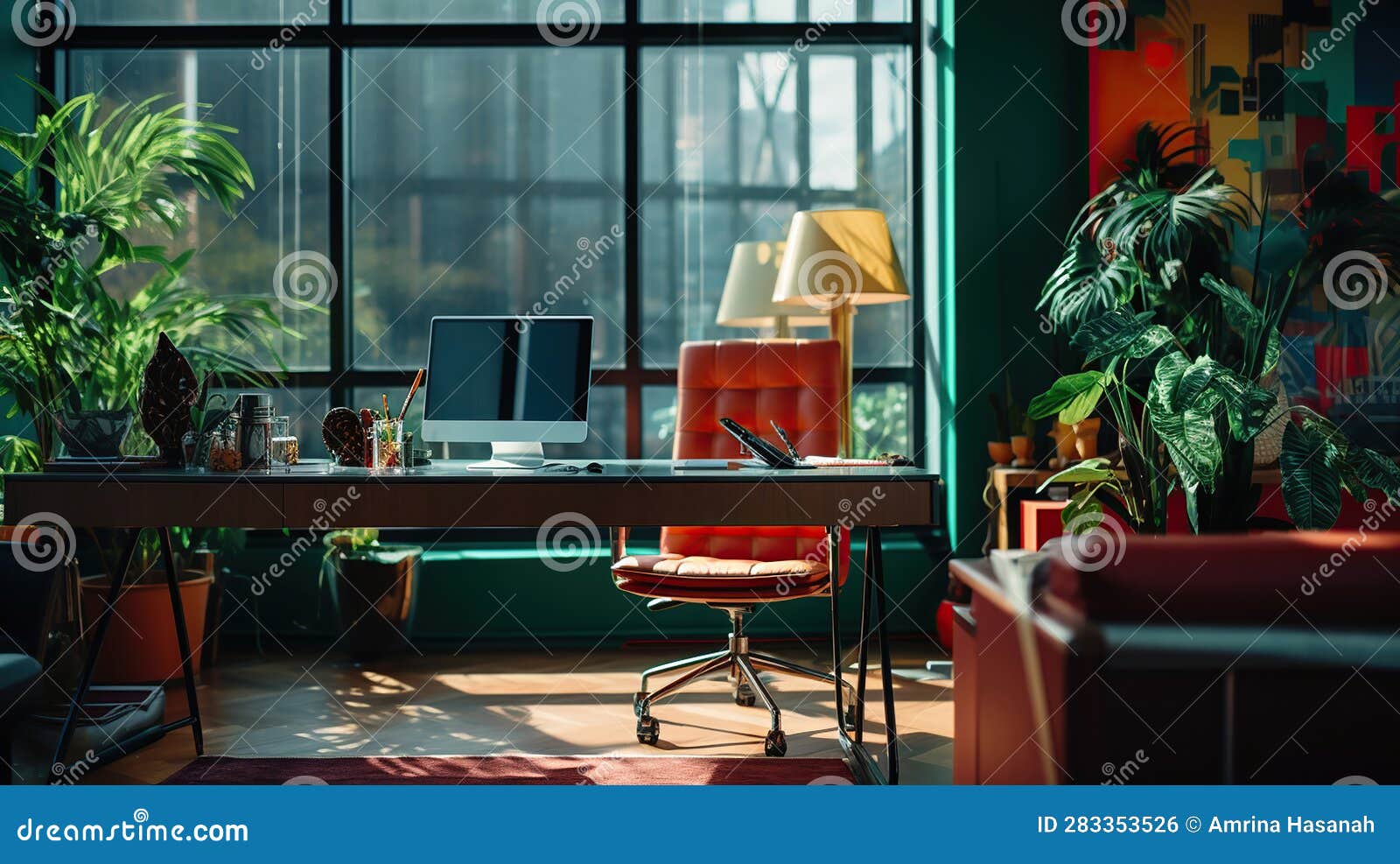 Bright Office Symphony. Combining Colors for a Productive Melody Stock ...