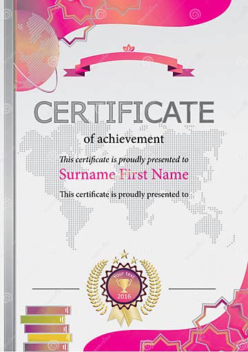 Bright Official Certificate. Education Background Stock Vector ...