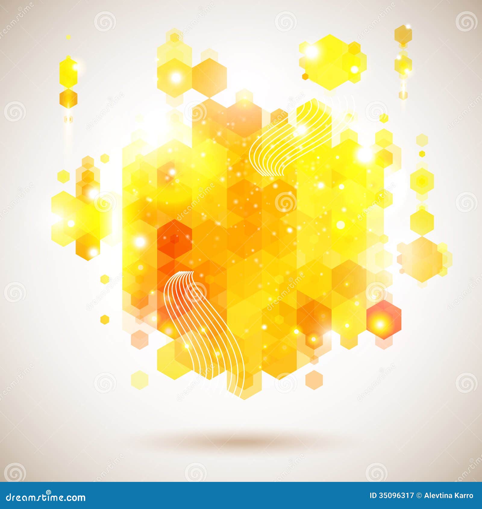 Bright and Optimistic Poster. Lush Yellow Abstract Stock Vector ...