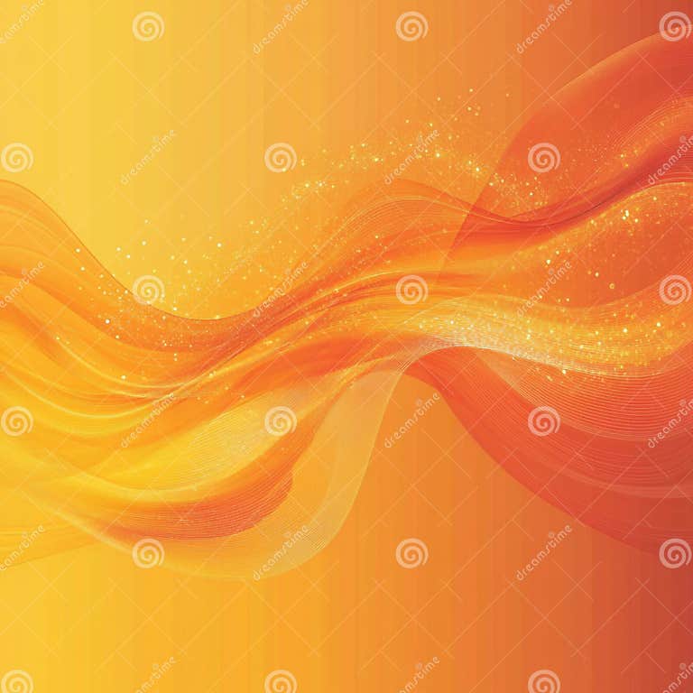 Bright Orange Abstract Waves Create a Sense of Movement and Warmth in a ...
