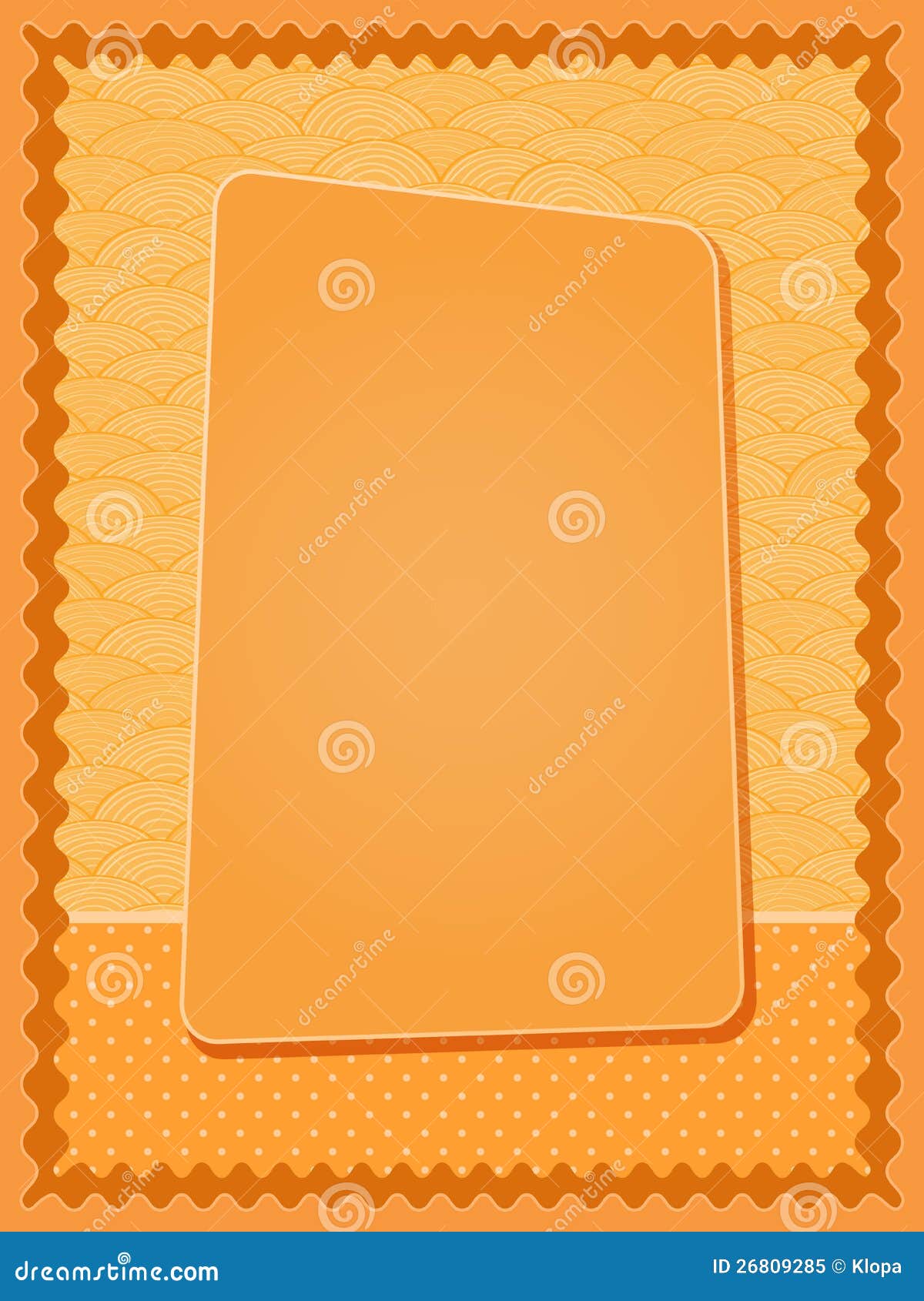 Bright Orange Card stock vector. Illustration of frame - 26809285